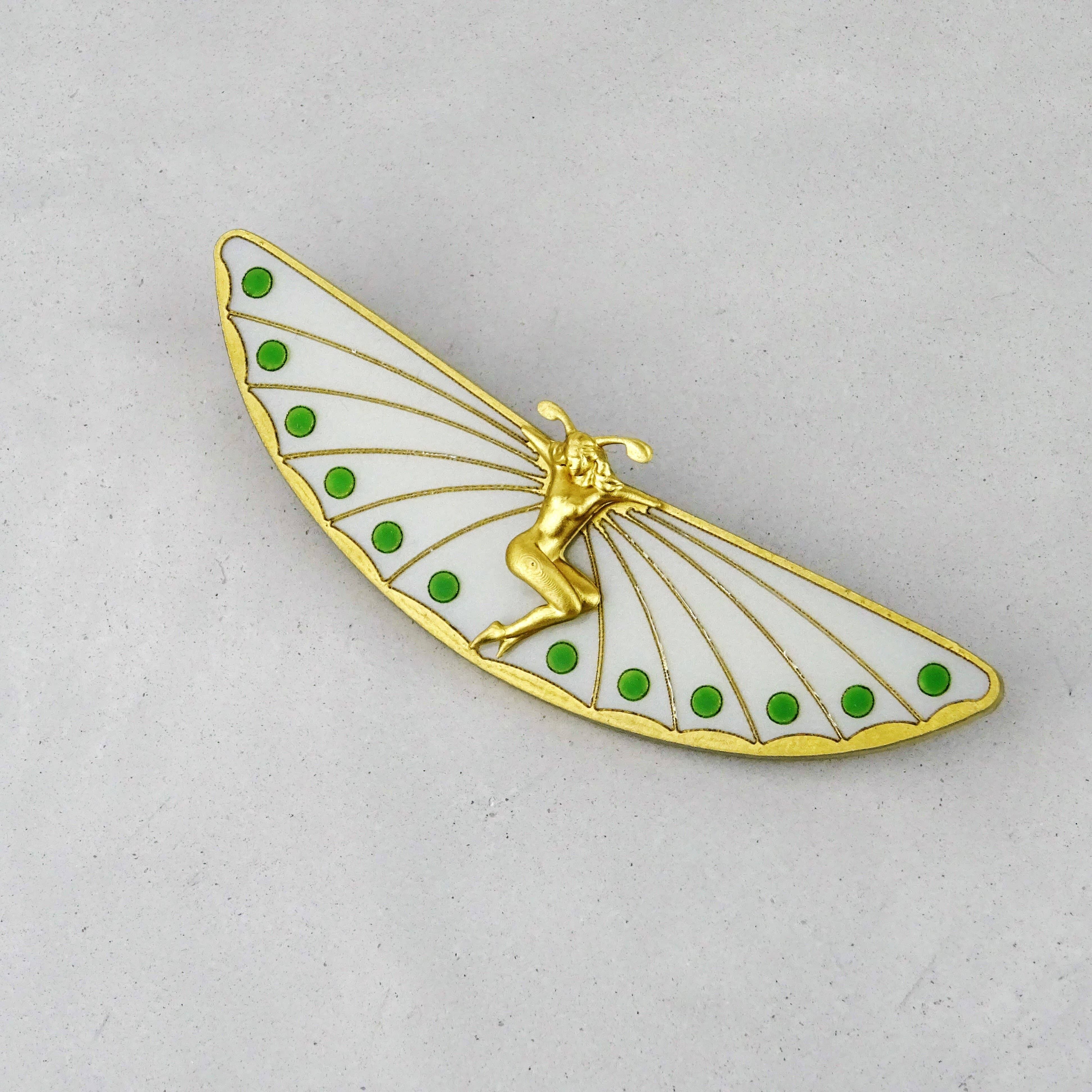 Achat Broche Art Nouveau 3D Femme fatale Large en gros
