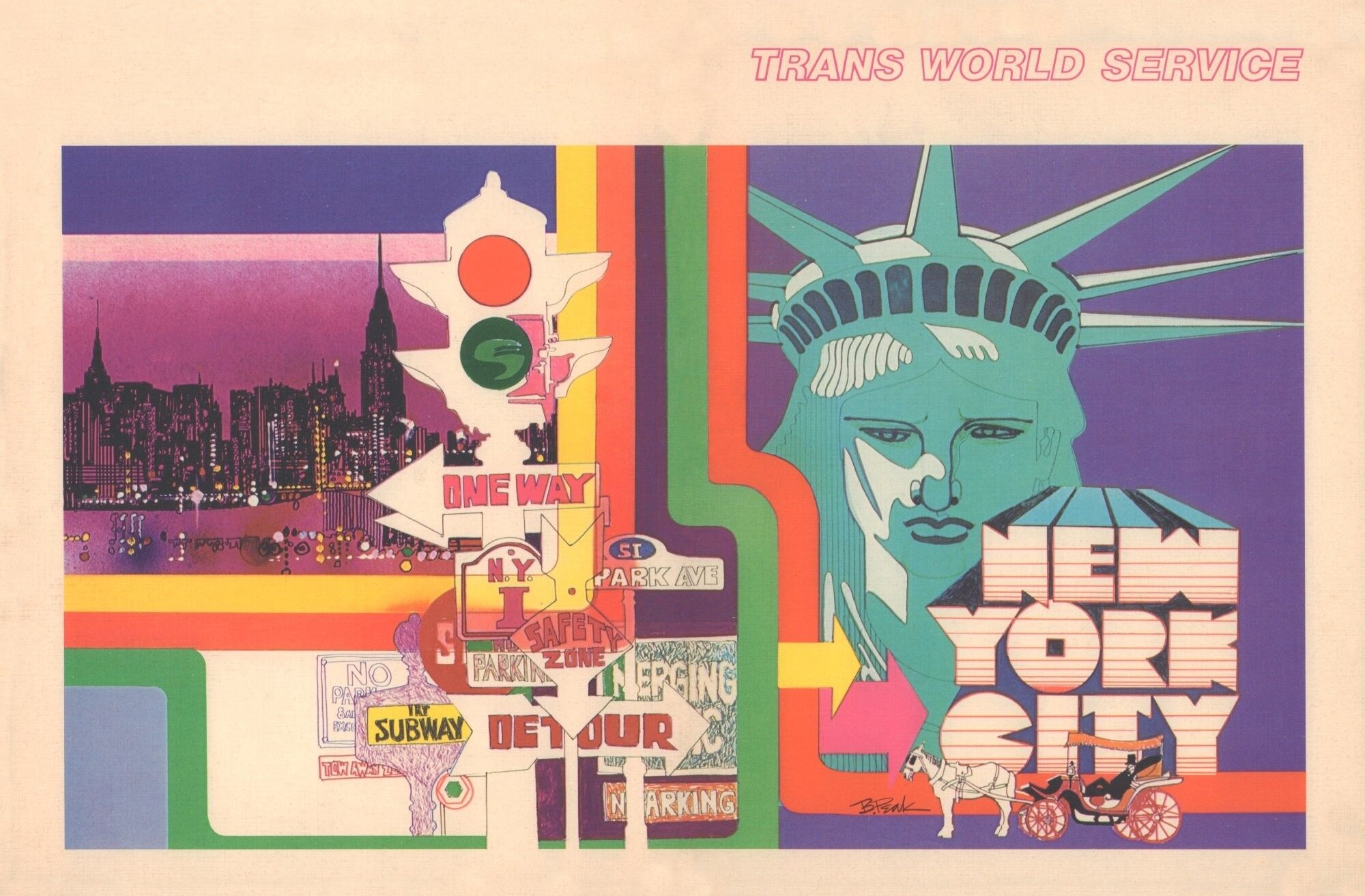 Buy wholesale TWA First Class Menu, Bob Peak 1976 - A3+ (329x483mm ...