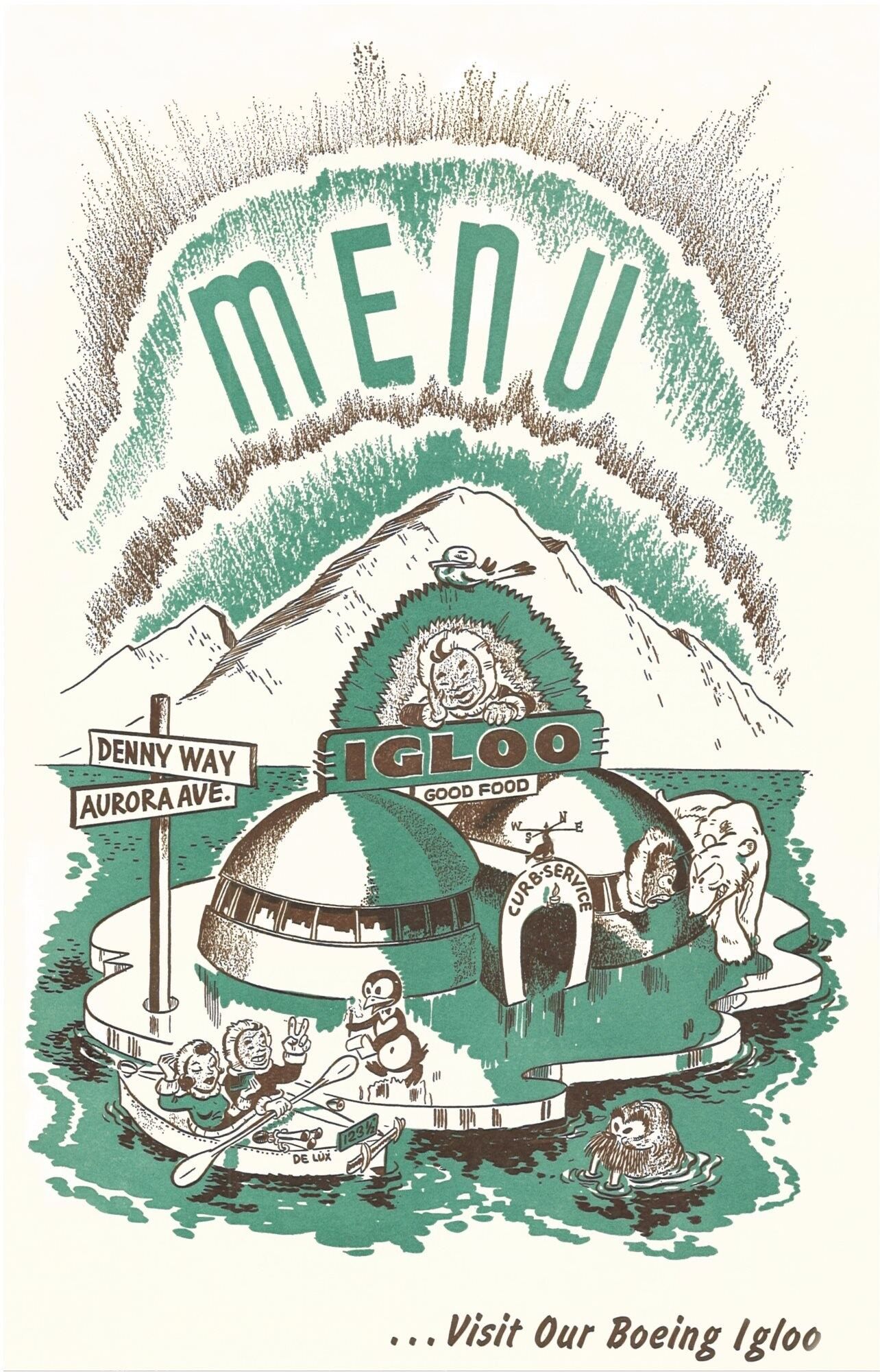 Achat L'igloo, Seattle des années 1940 - 50 x 76 cm (20 x 30 pouces ...