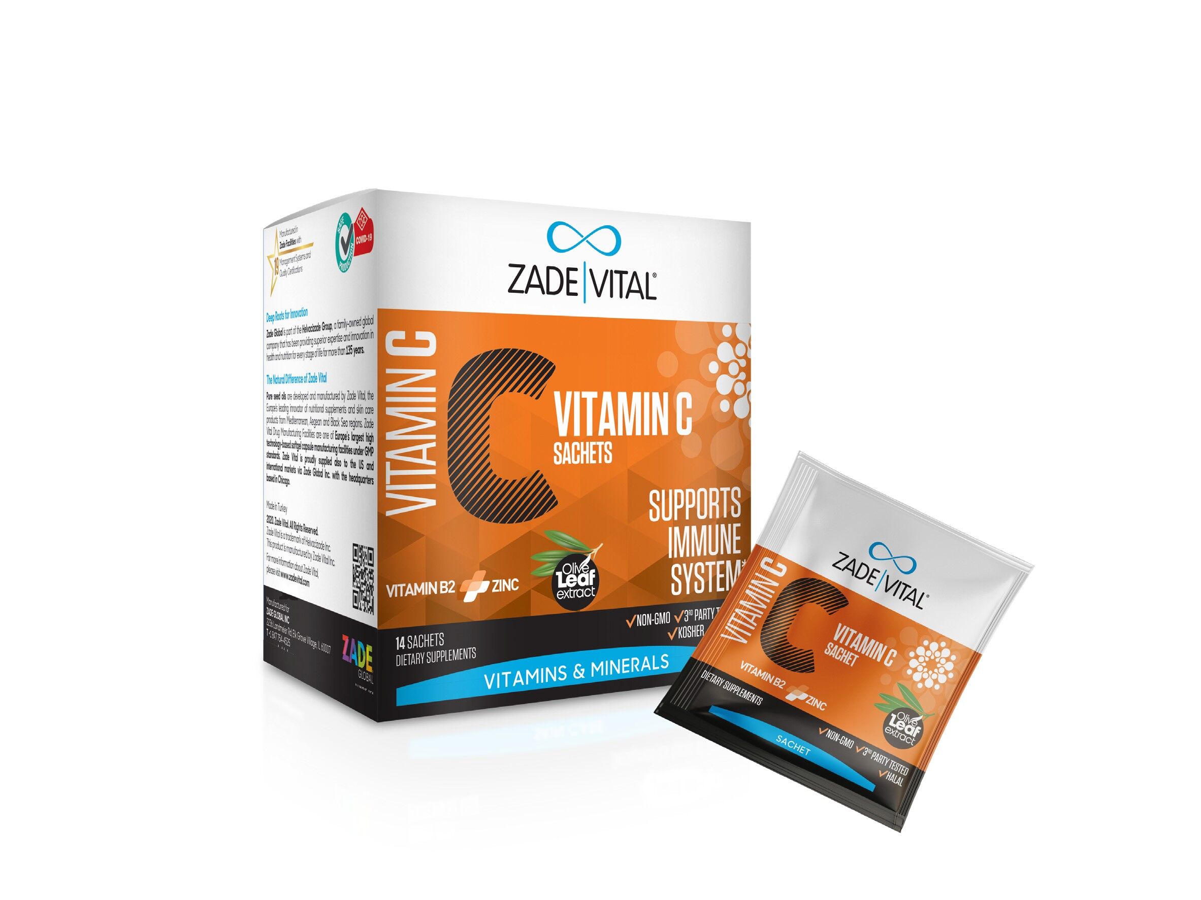 Achat Zade Vital Vitamine C Sachet (14 Sachets) en gros