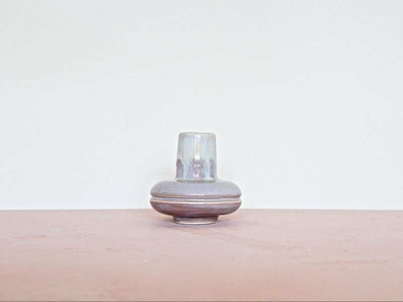 Buy wholesale Porseleinen vaas Bulb S - Purple Dripper