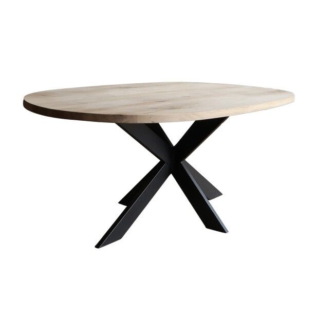 Achat Table de salle à manger Ovale Large Chêne 200x110cm Pied Araignée ...