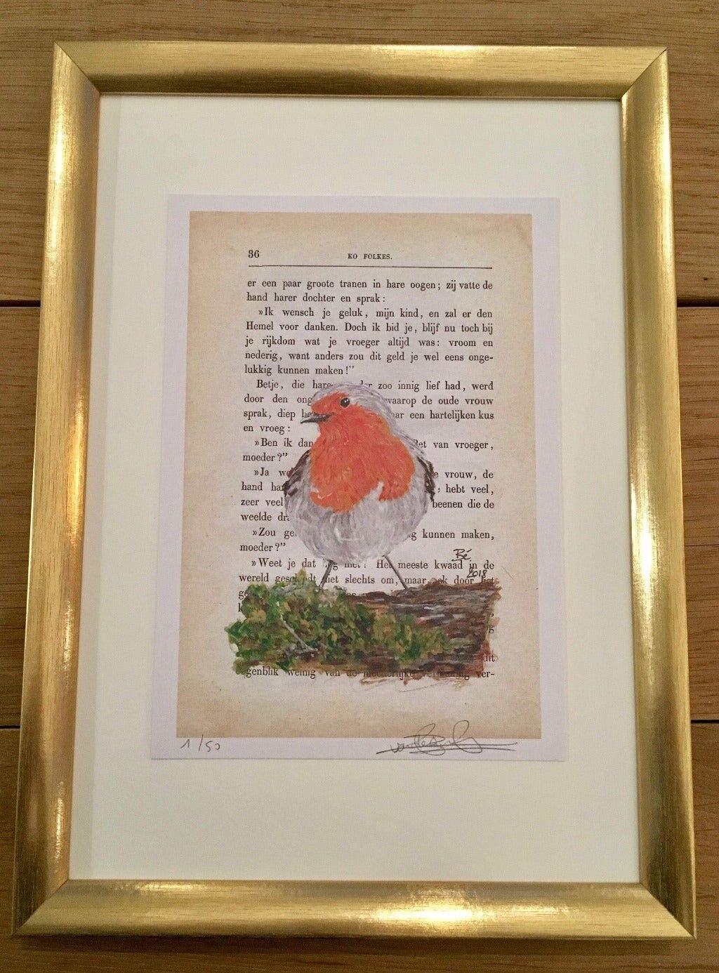 Buy wholesale Art Print - Red Robin - Framed