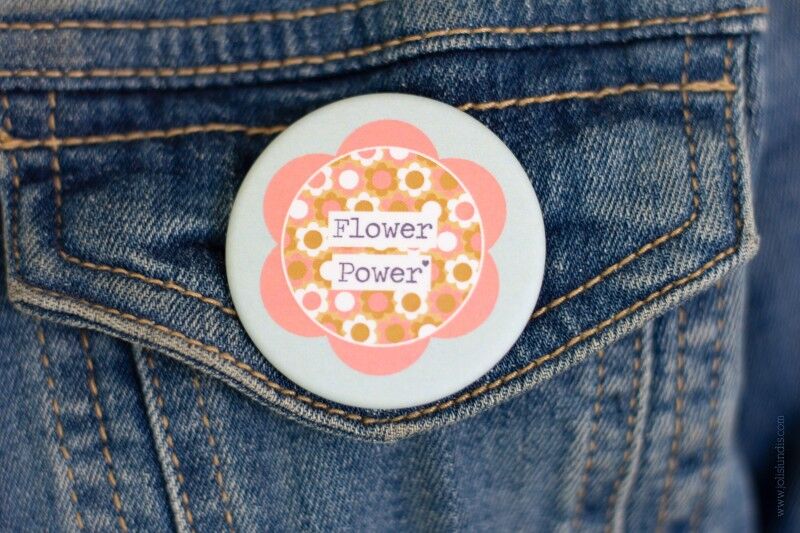 Achat Badge *Flower Power* en gros