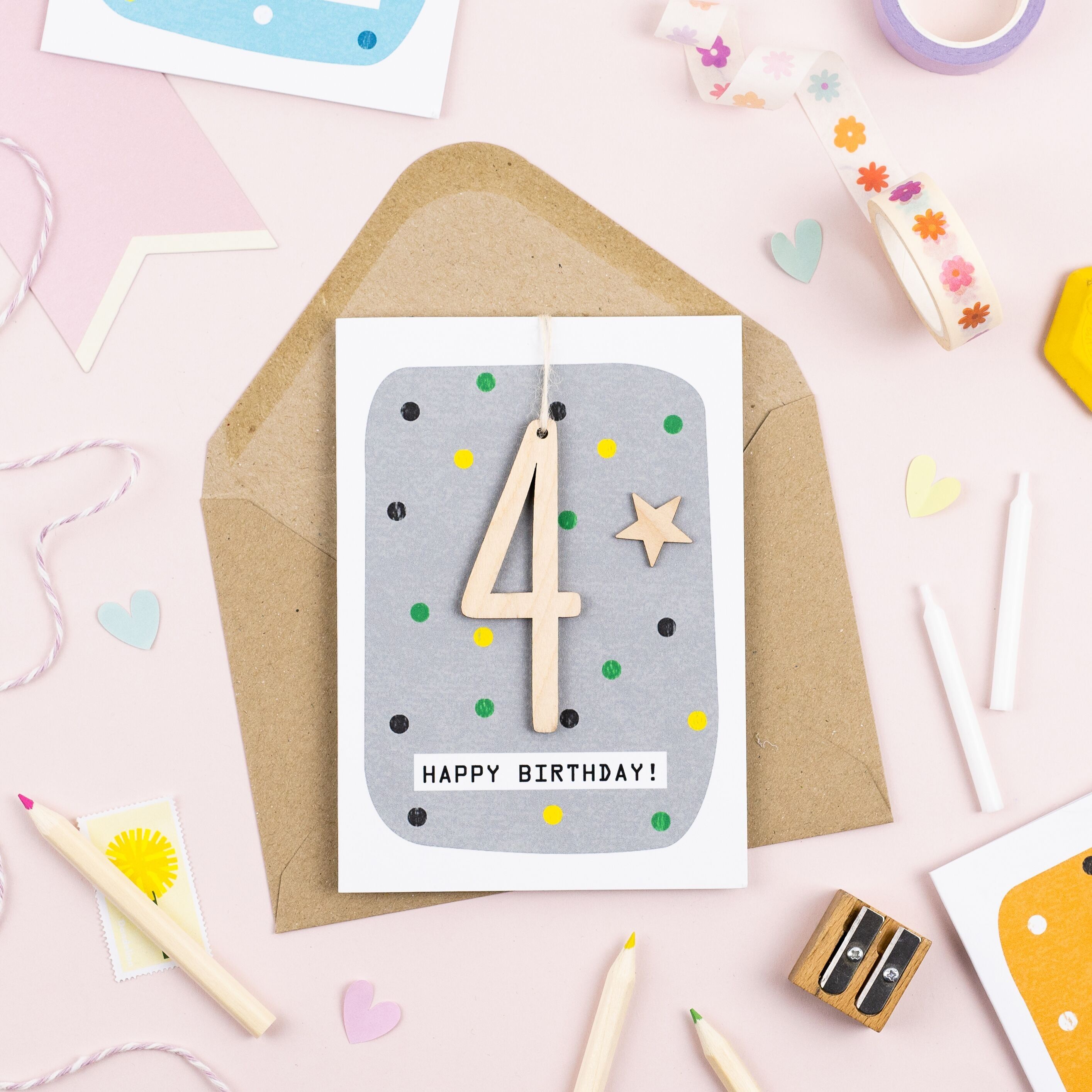 Buy wholesale Birthday Card Age 4 / 4th Birthday Card