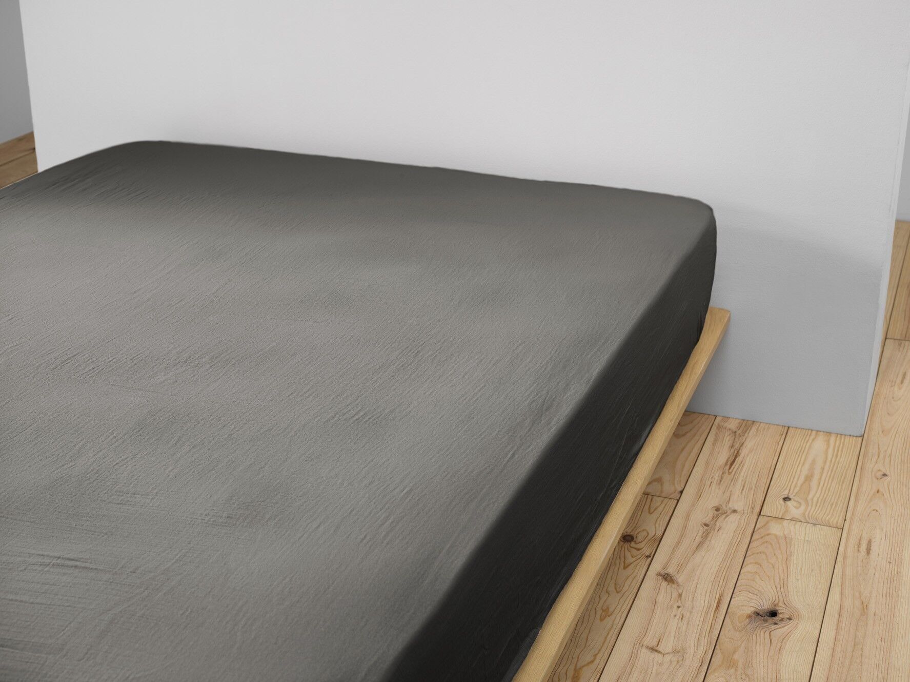 Achat Drap housse Gaze de Coton 180 x 200 cm GAÏA Granit en gros