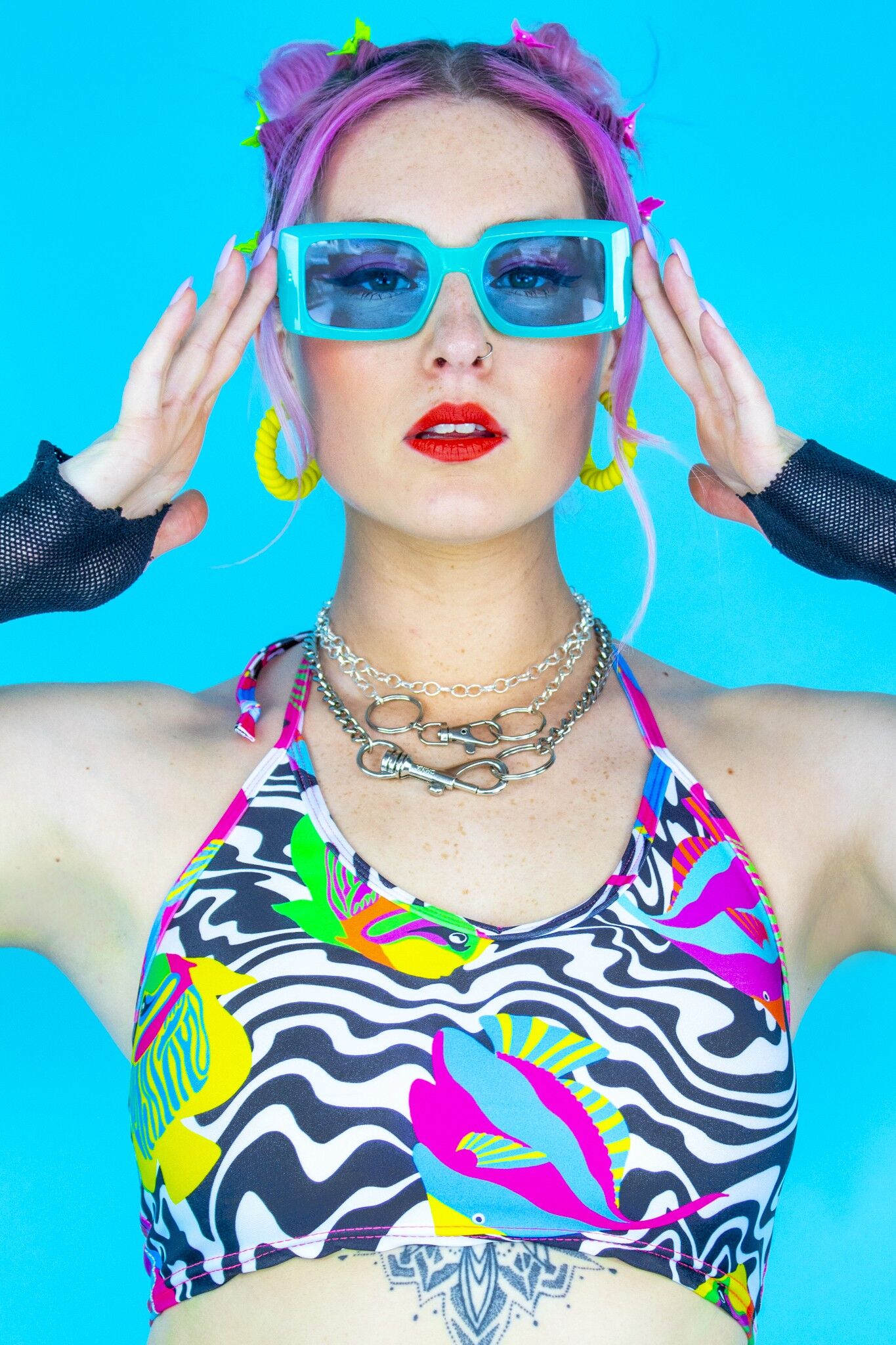 Buy wholesale ACID FISH halter neck bikini top