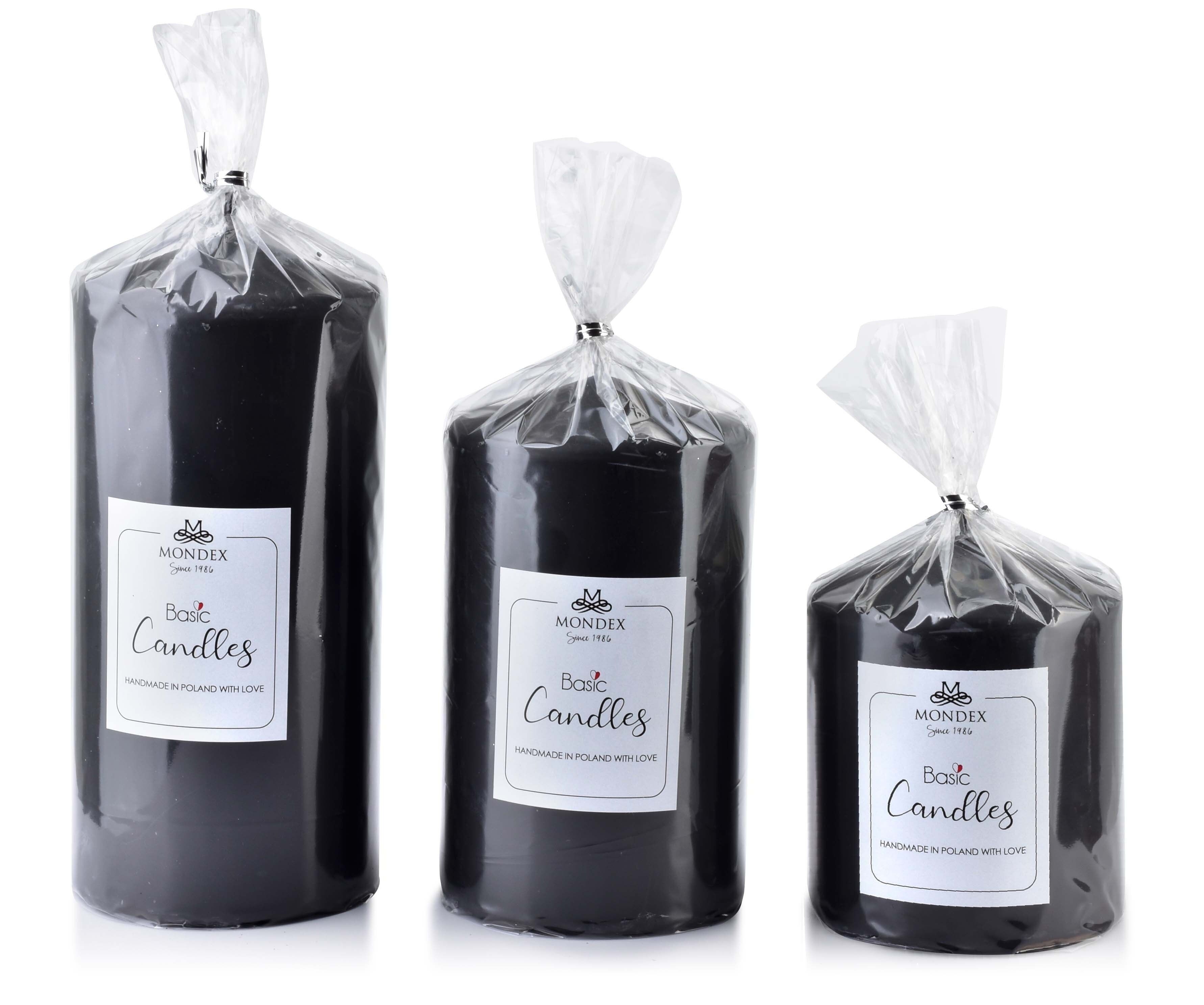 Achat Bougie CLASSIC CANDLES Roller XL 9xh24cm noir en gros