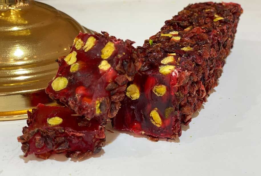 Buy wholesale Pomegranate Red Current Square Turkish Delight - 500 Gr