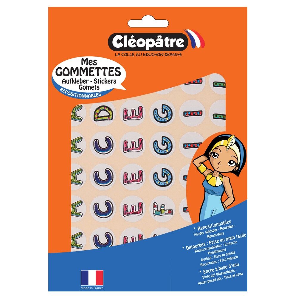 Achat 192 gommettes alphabet ( 96 couleurs+ 96 à colorier ) en gros