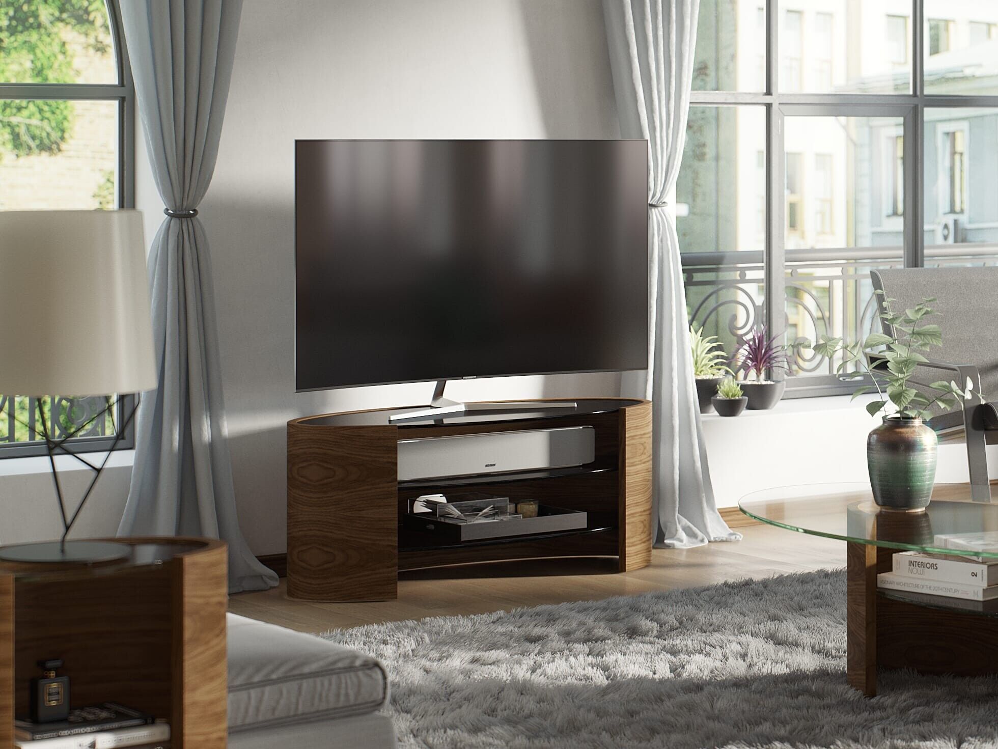 Buy wholesale Ellipse TV Media Unit - - oak-natural Ellipse TV unit ...
