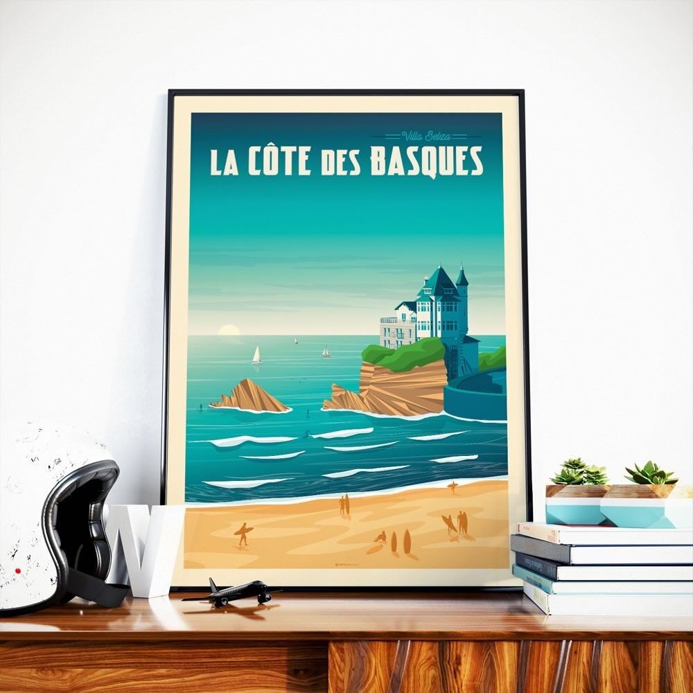 Buy wholesale Biarritz-Basque Country France Travel Poster - 21x29.7 cm ...