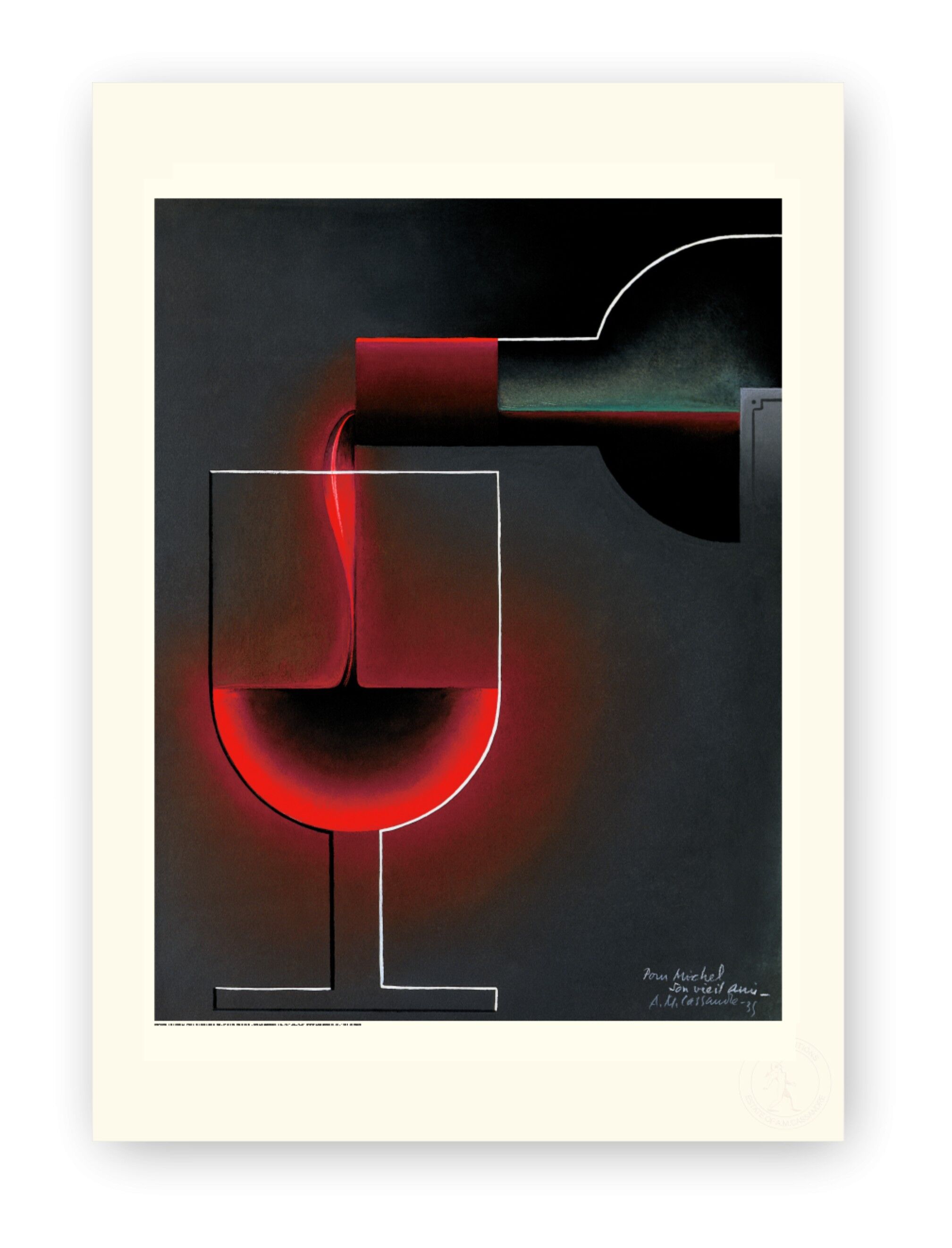 Achat Affiche Cassandre - Nicolas verre profil - 50X70T en gros