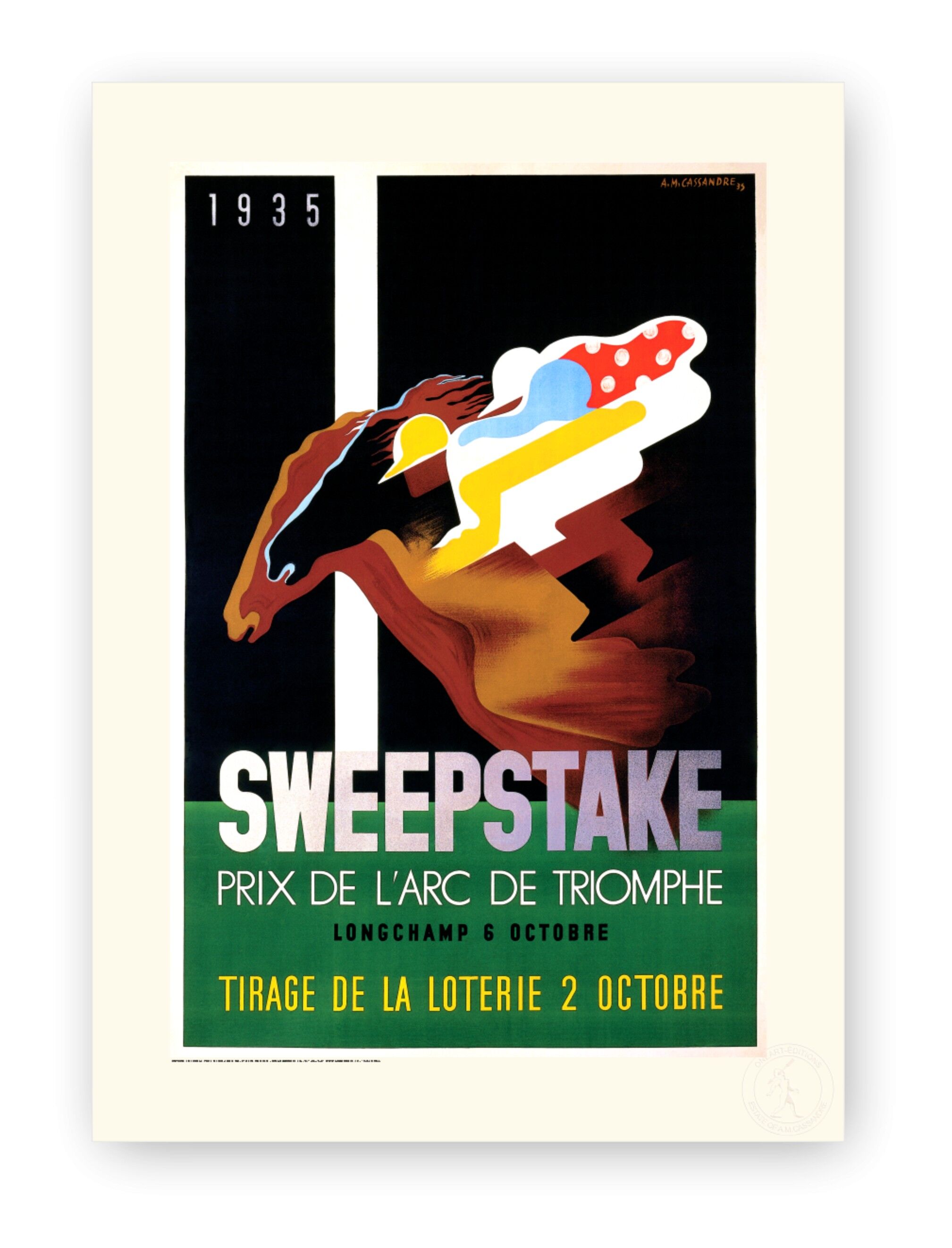 Achat Affiche Cassandre - Sweepstake - 40X50 en gros