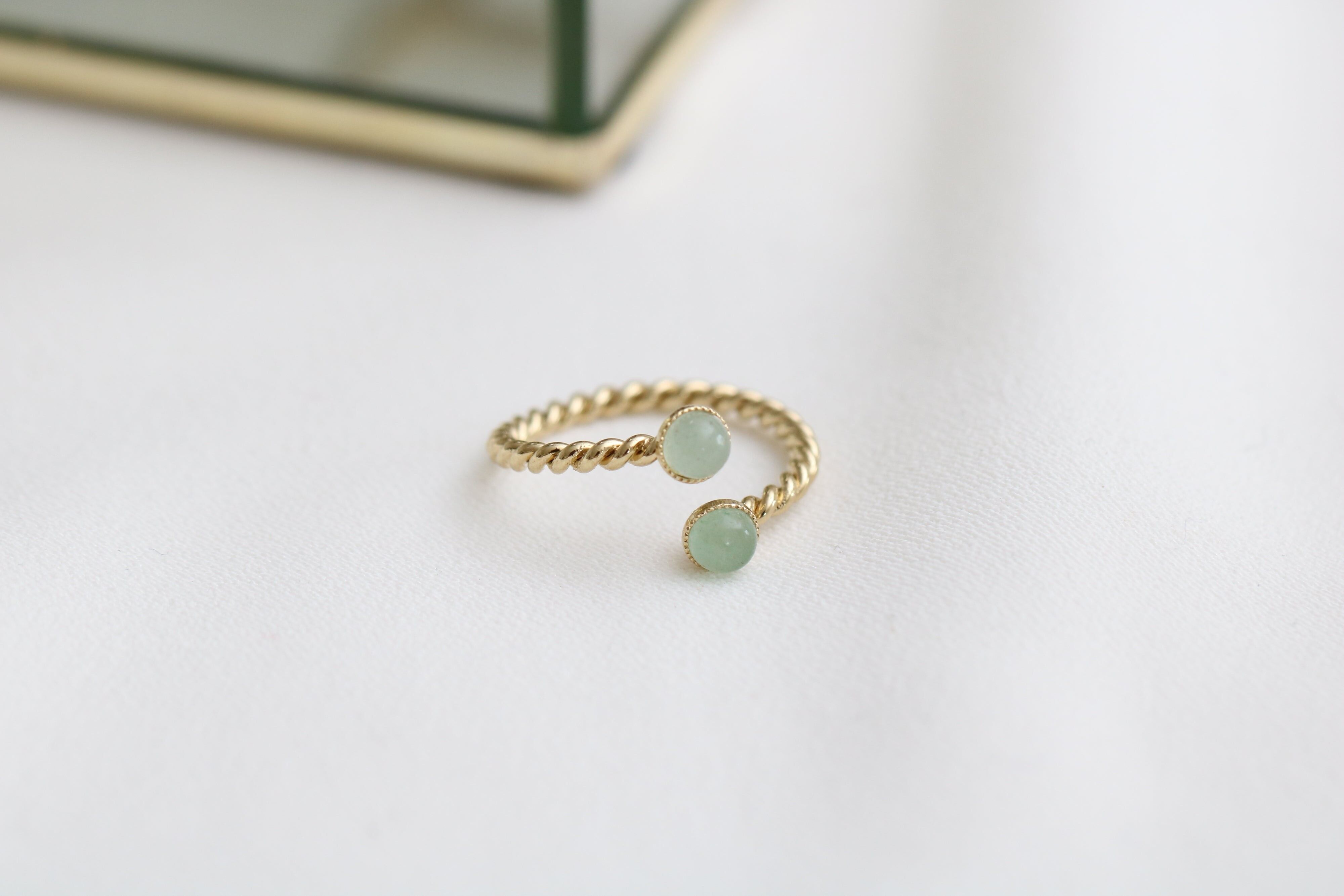 Achat Bague Camille pierres fines maron oeil de tigre en gros