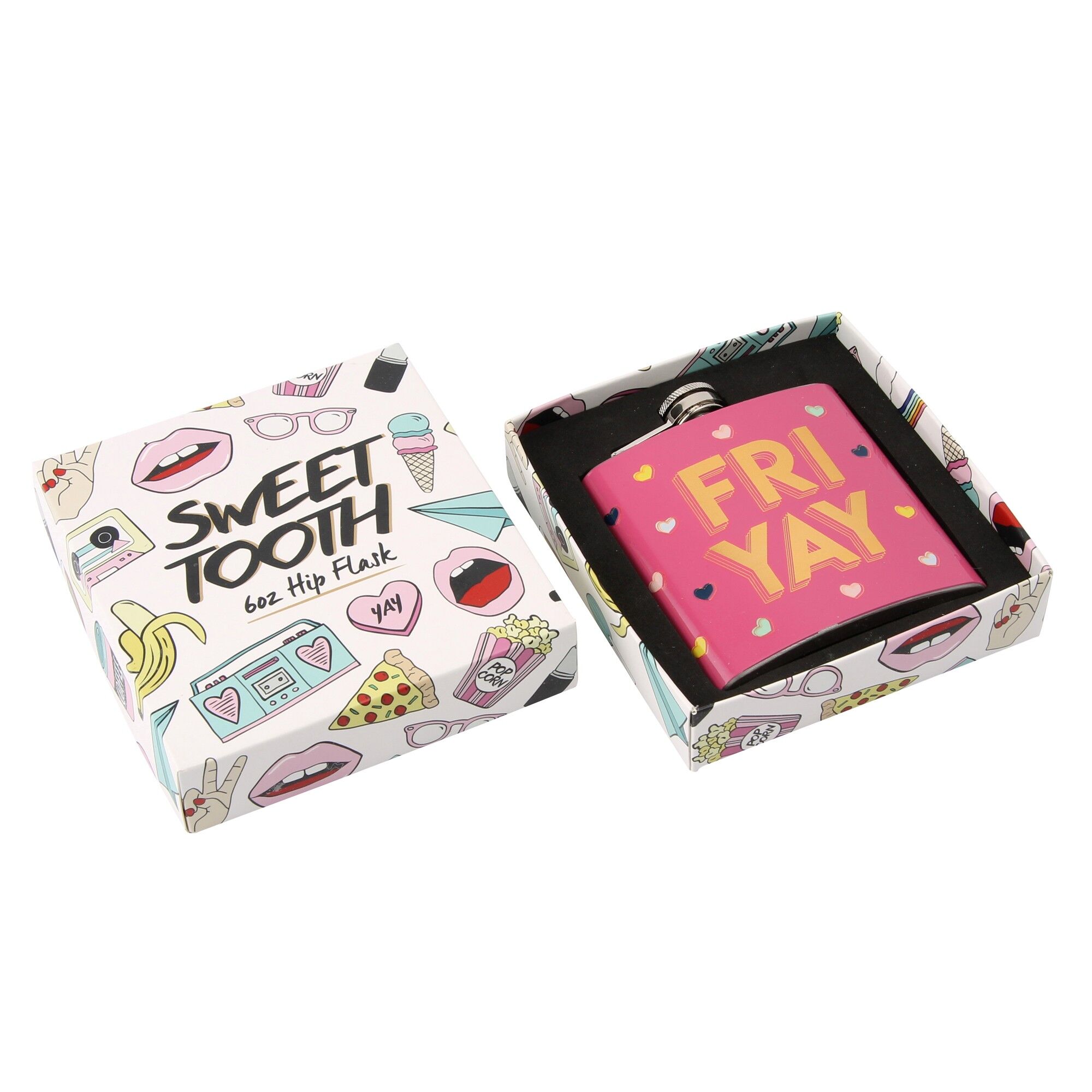 Buy wholesale Sweet Tooth 'Fri Yay' Hip Flask