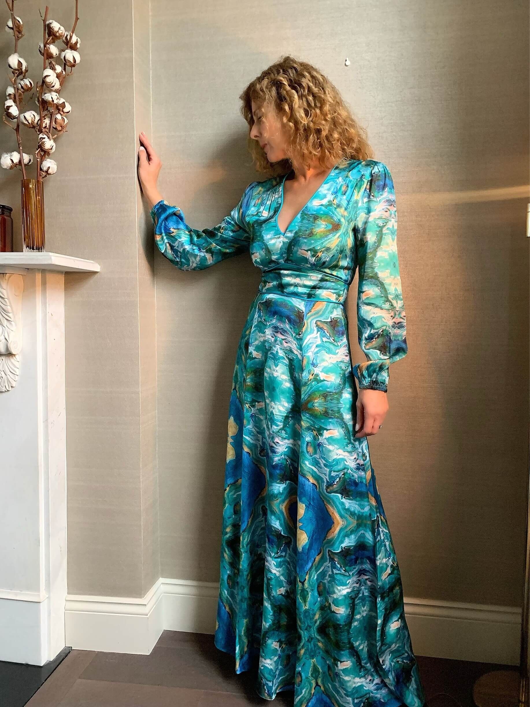 Buy wholesale Sirens London Blue Marble Sonni Dress