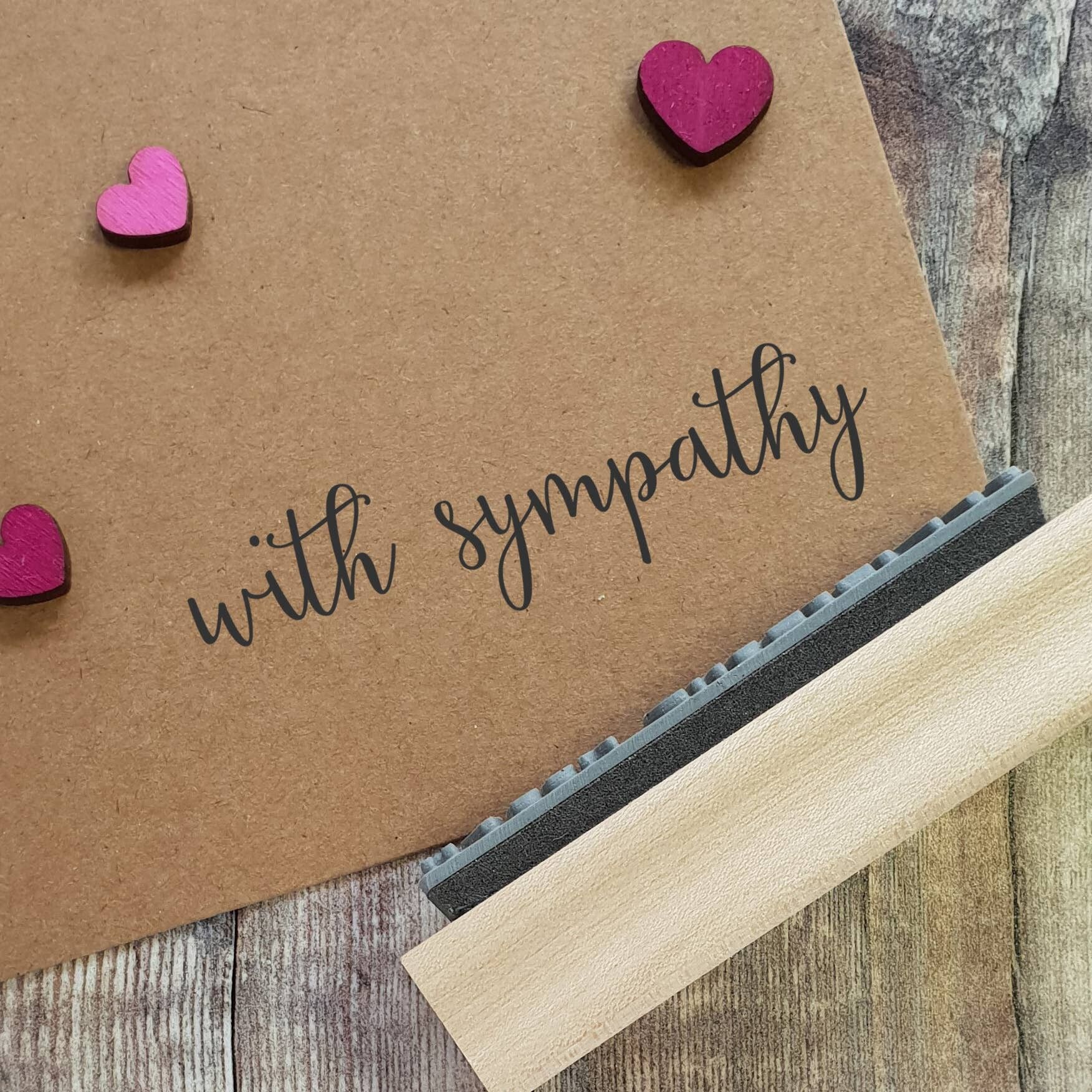 Buy wholesale With Sympathy Rubber Stamp