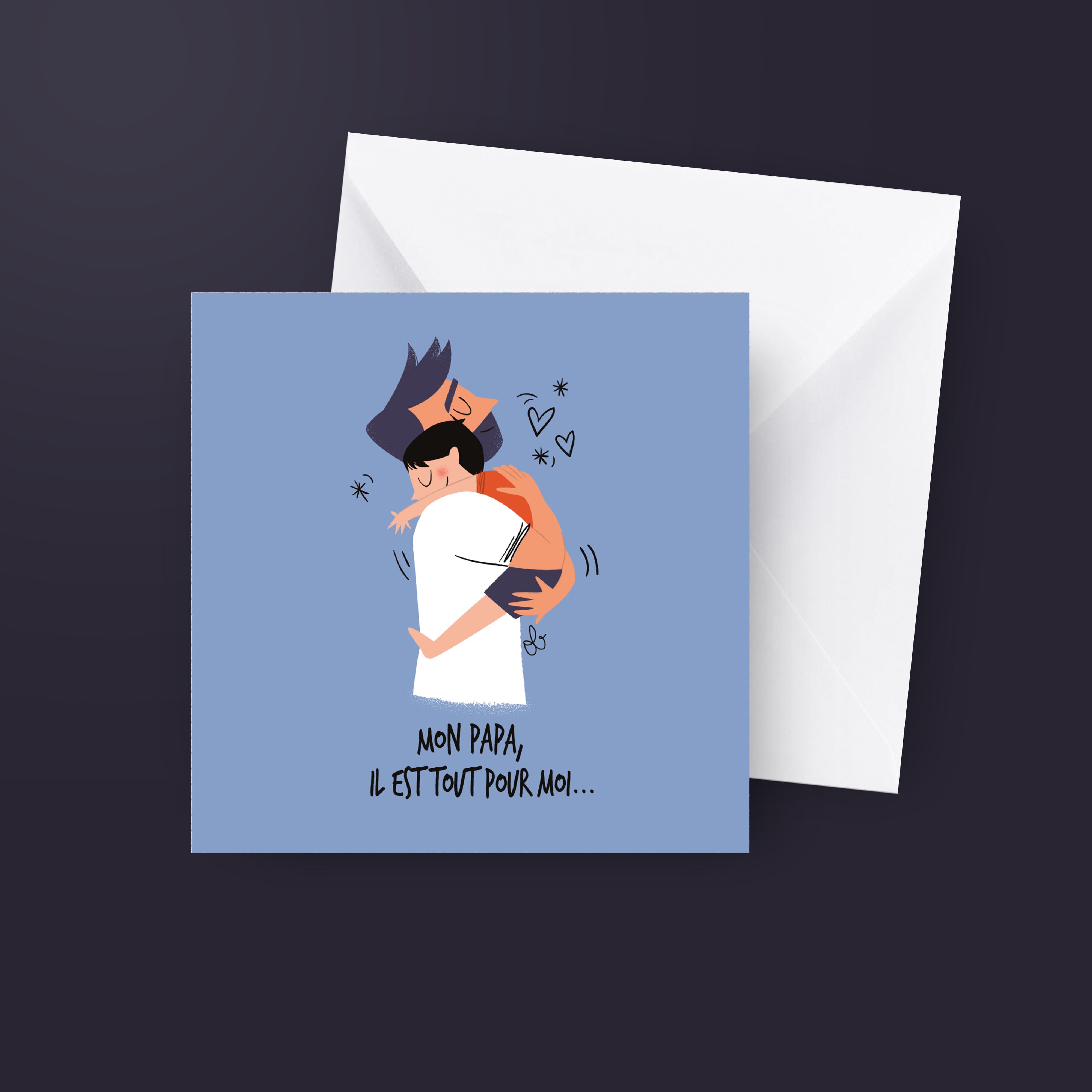 Achat CARTE BONNE FÊTE PAPA "Mon papa, il est tout pour moi" en gros