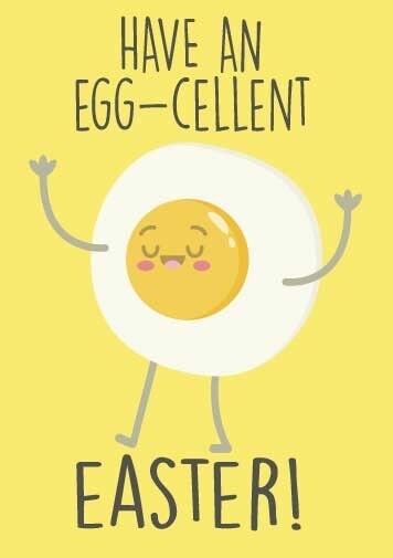 Buy wholesale 6 x Easter Cards - Have an egg-cellent easter! - E16