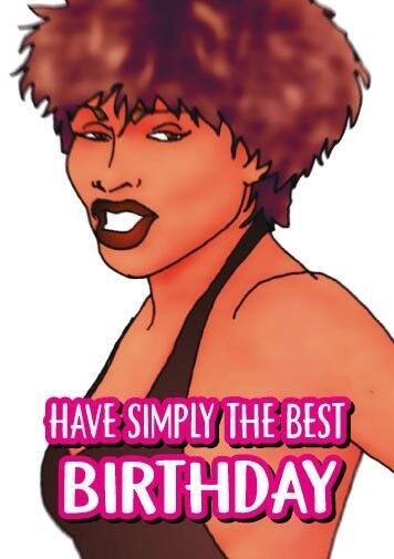 Buy wholesale 6 x Birthday Cards - Tina Turner Birthday Card - You're ...