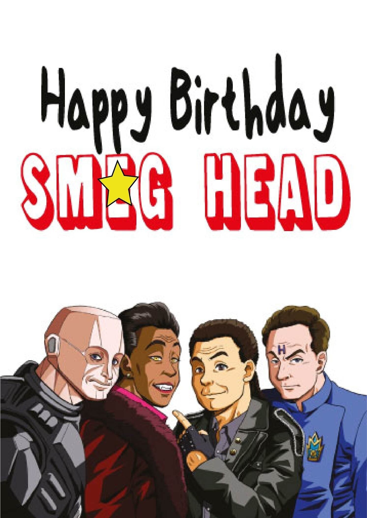 Buy wholesale 6 x Birthday Rude Cards - Happy Birthday Smeg Head (Red ...