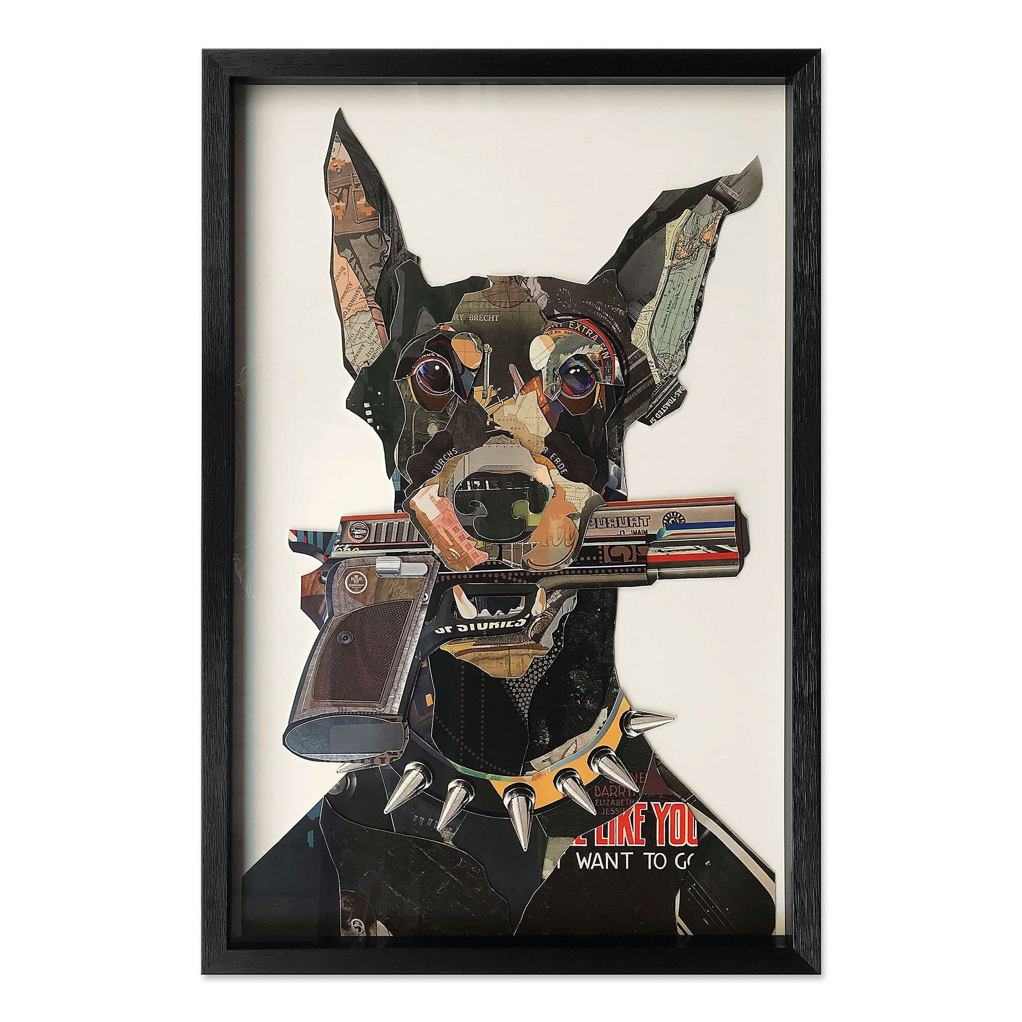 Buy wholesale ADM - 3D collage picture 'Doberman with gun in mouth ...