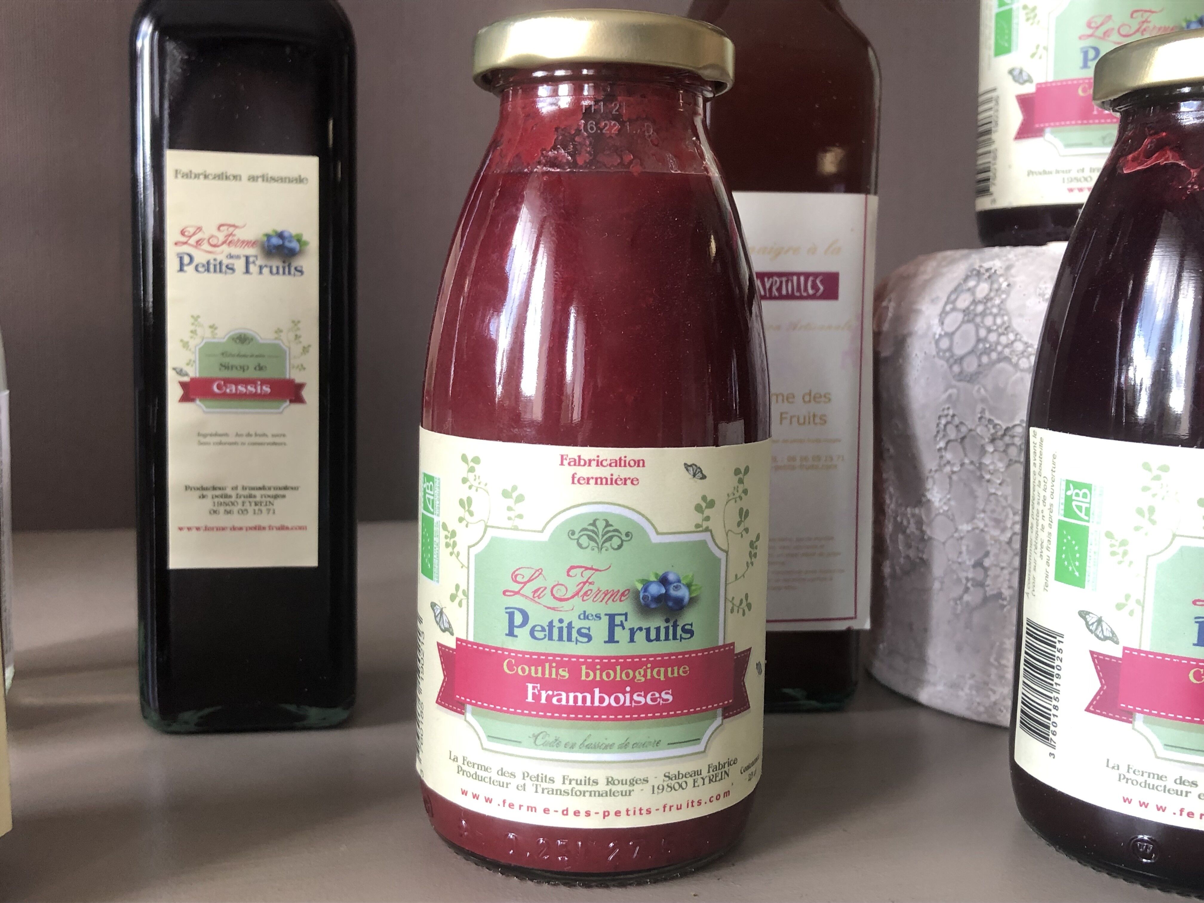 Achat Coulis biologique de Framboises en gros
