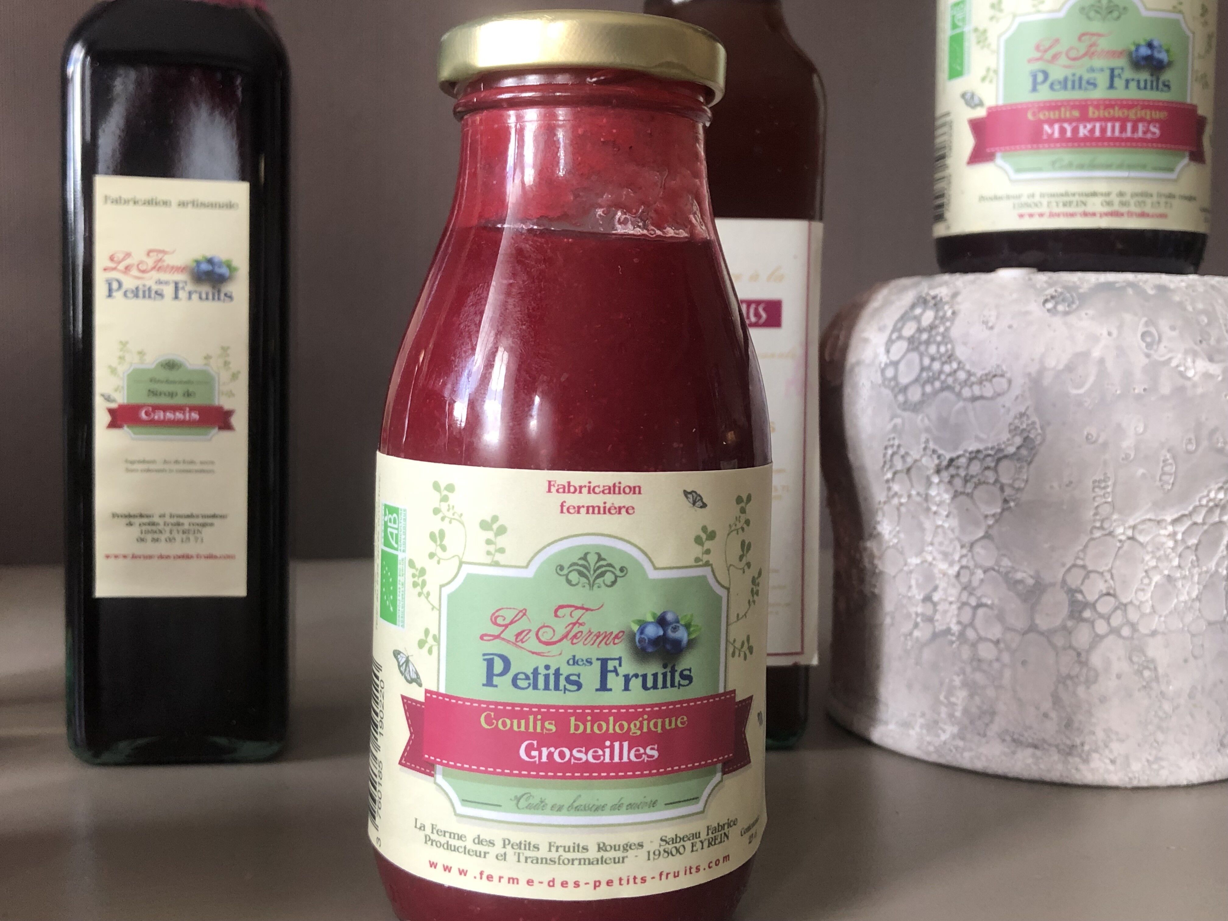 Achat Coulis biologique de Groseilles en gros