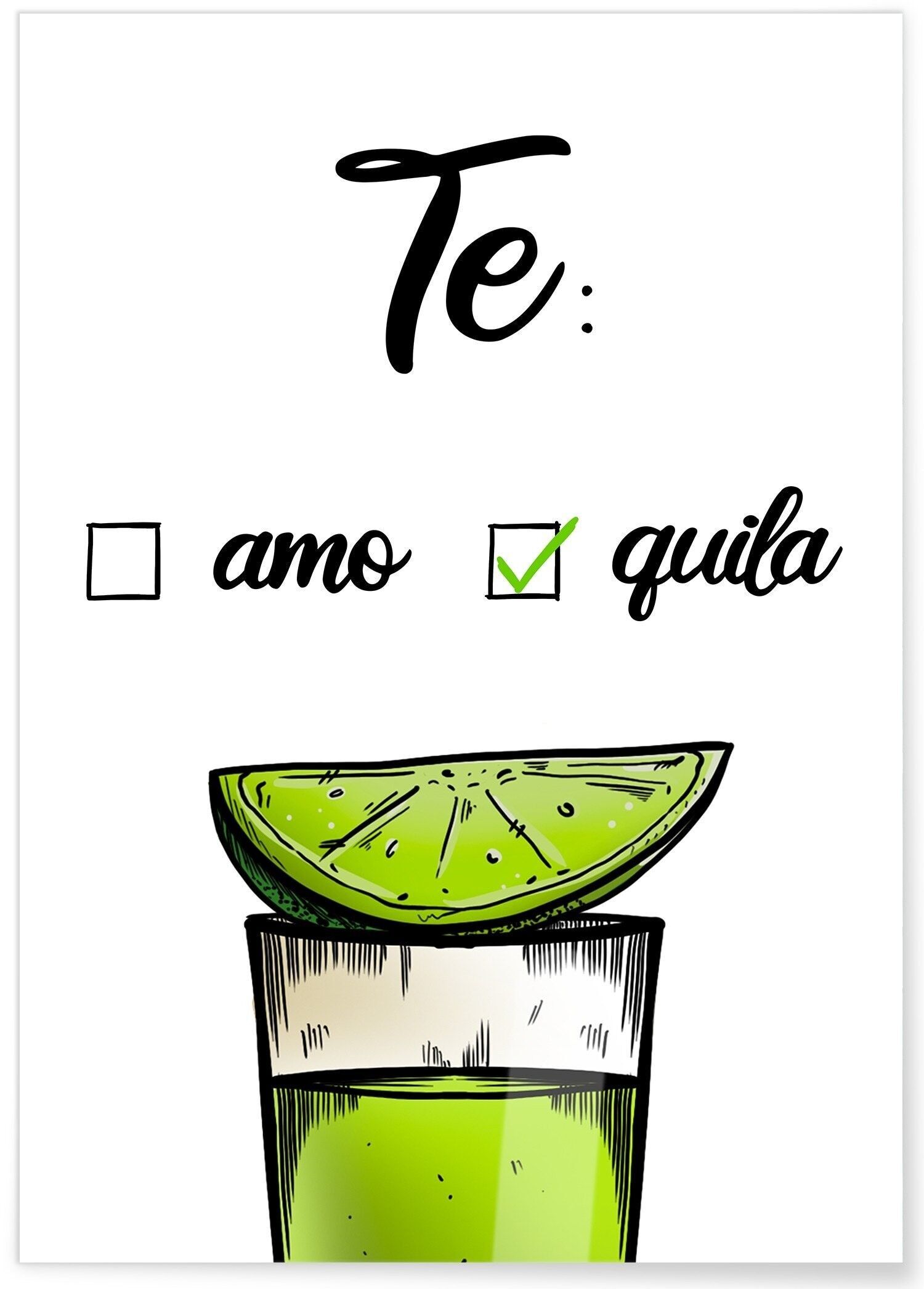 Buy wholesale Poster Te amo Te quila - humor