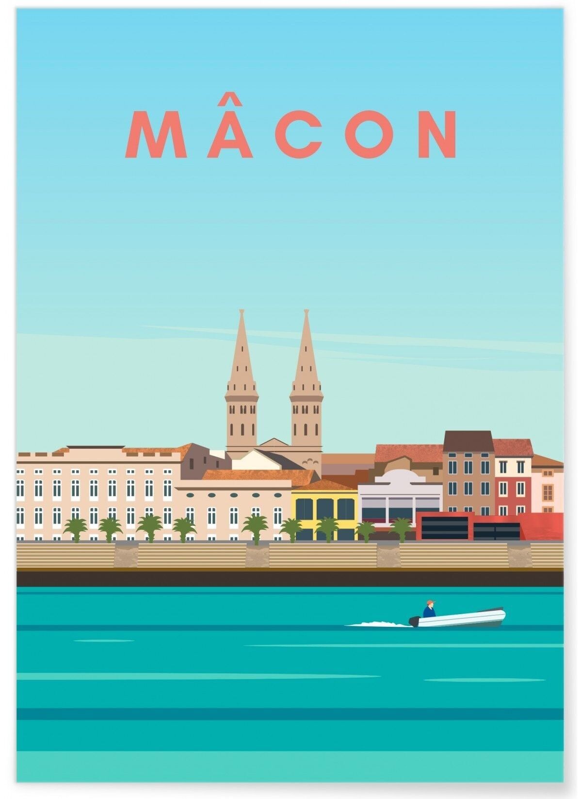 Buy wholesale Illustrative poster of the city of Mâcon