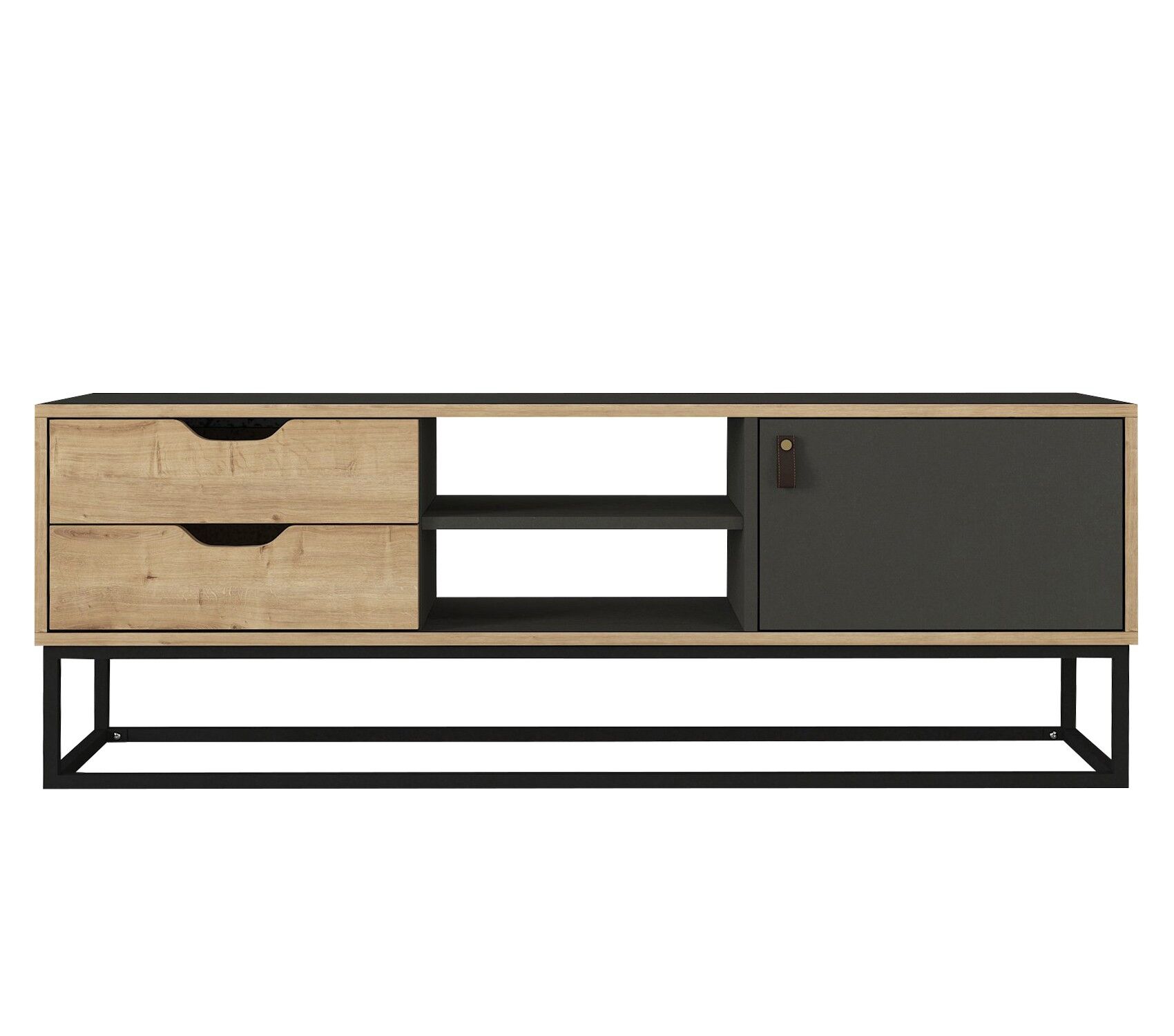 Buy wholesale TV lowboard Dolores with metal feet anthracite safir