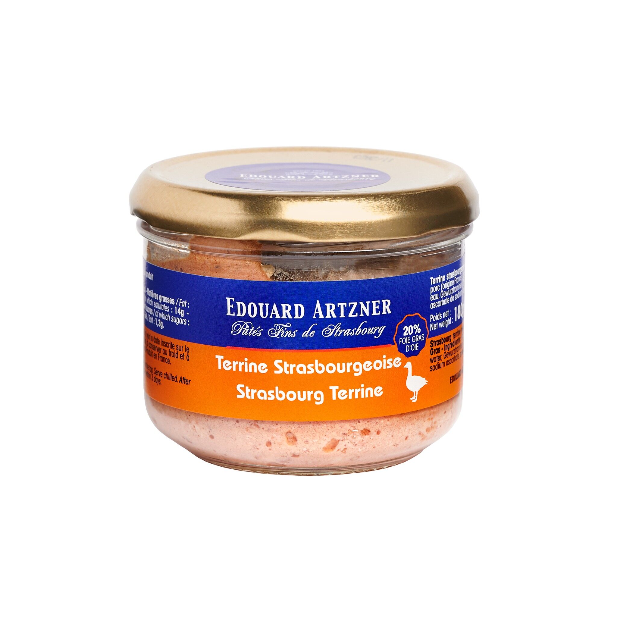 Buy wholesale Strasbourg Terrine with Gewurztraminer, 20% Goose Foie Gras