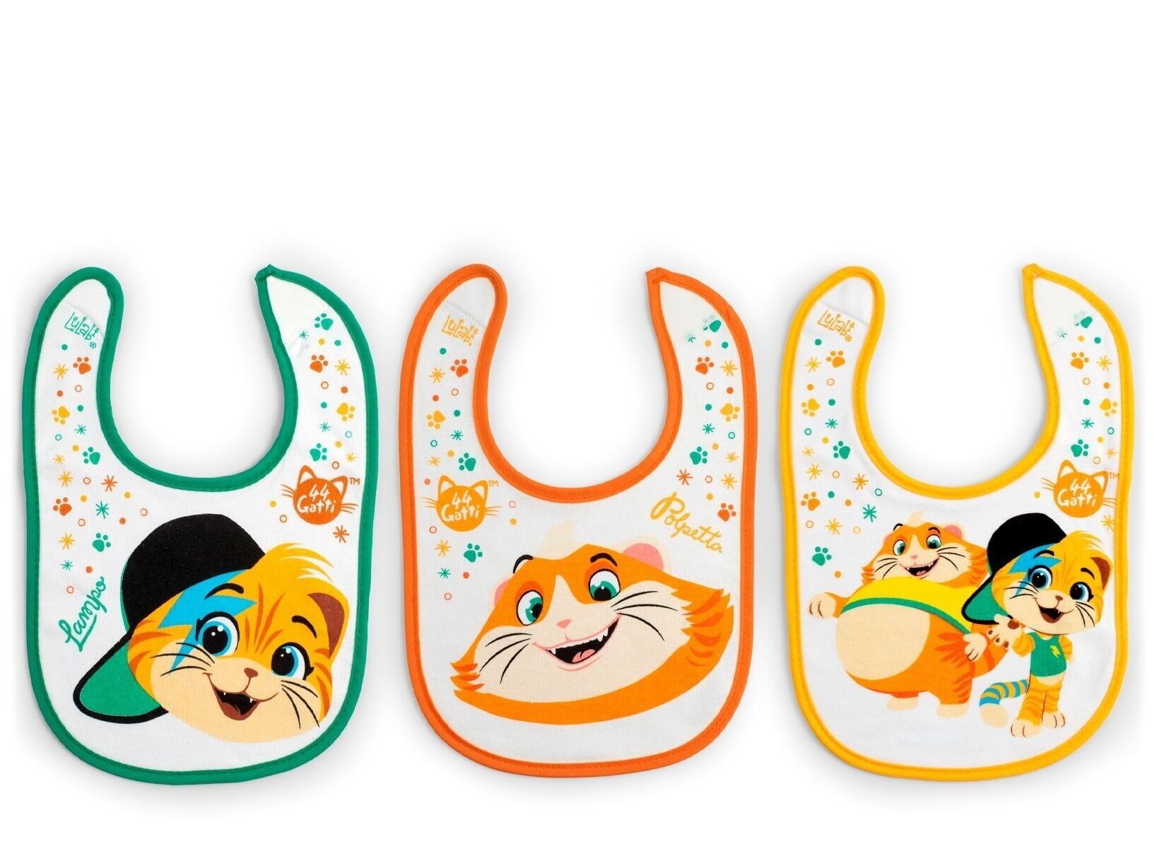 Buy wholesale Lulabi 44 Cats Set 3 Cotton Bibs, Boy