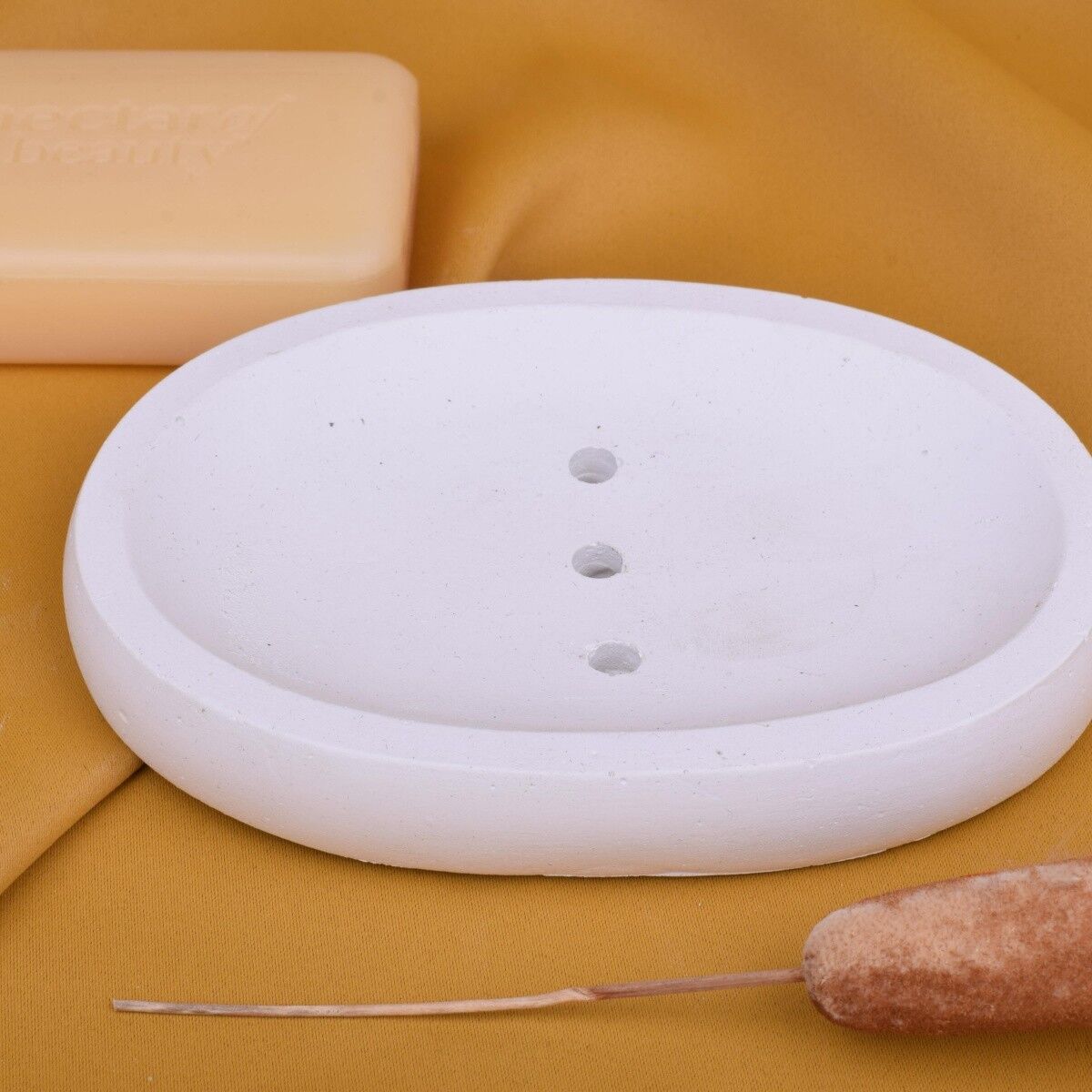 Buy wholesale Soap Dish "Ellyps" White Design Bathroom Sink Soap