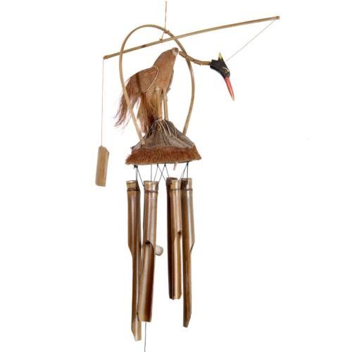 Buy wholesale Bamboo windchime coconut bird 110cm (BBAM30)