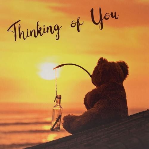 Buy wholesale Greetings card, bear fishing, bottle (FM238)