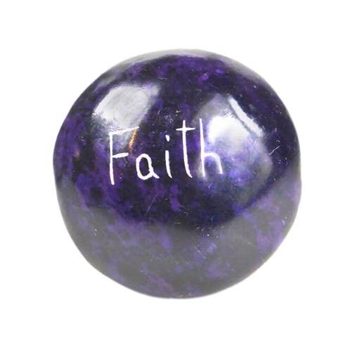 Buy wholesale Sentiment pebble round, Faith, blue (TAR1943)