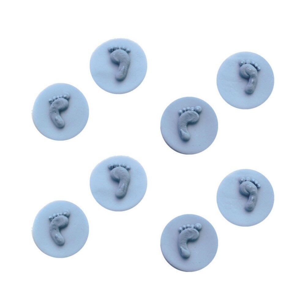 Buy wholesale Mini Baby Footprints Sugarcraft Toppers Blue