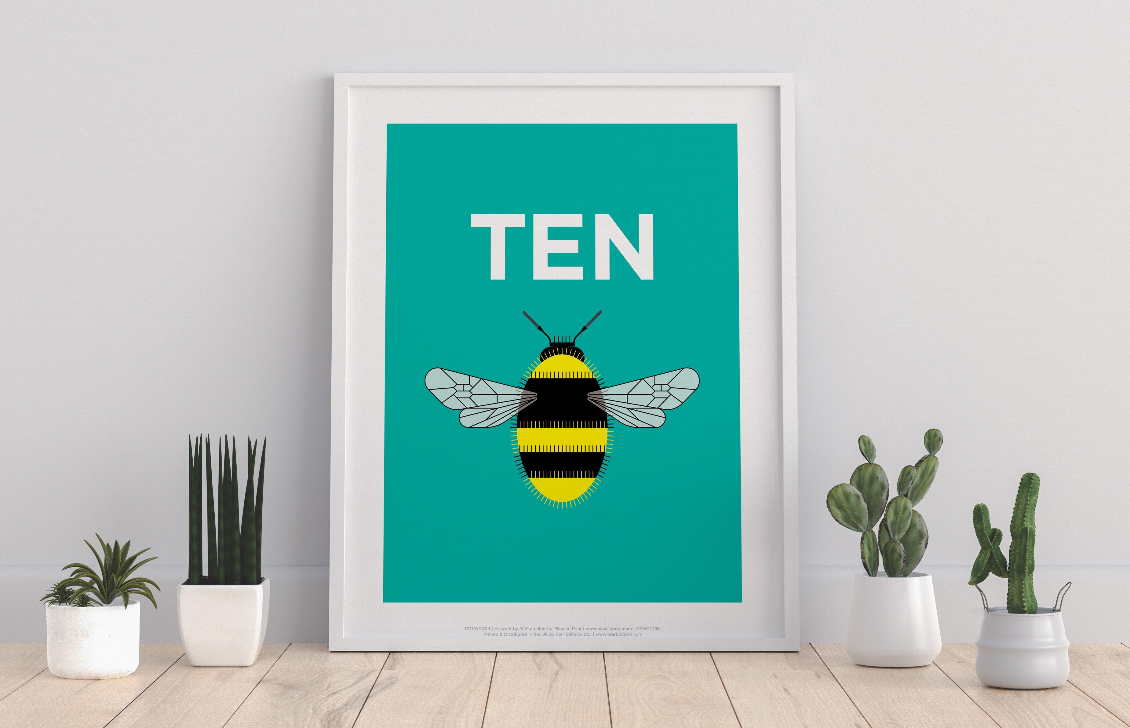 Buy wholesale Rebus Symbols - Bee Ten - 11X14” Premium Art Print