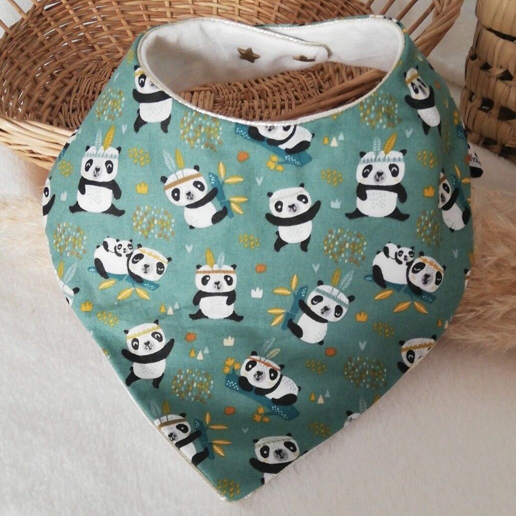 Achat bavoir bandana panda en gros