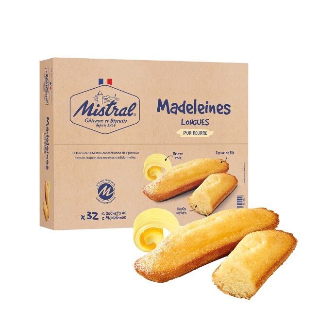 Buy wholesale Long madeleines - Long pure butter madeleine