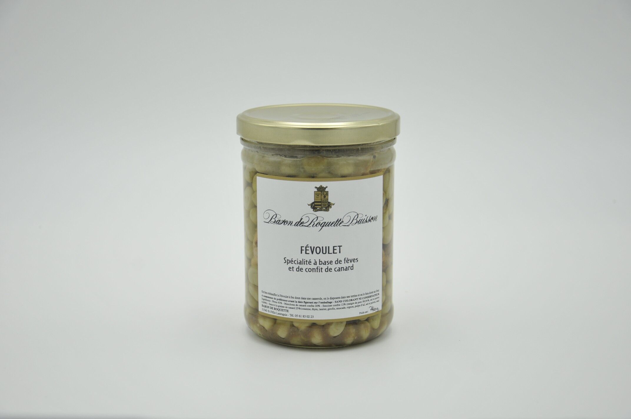 Achat FEVOULET cassoulet aux fèves VERRINE 740g (2 parts) en gros