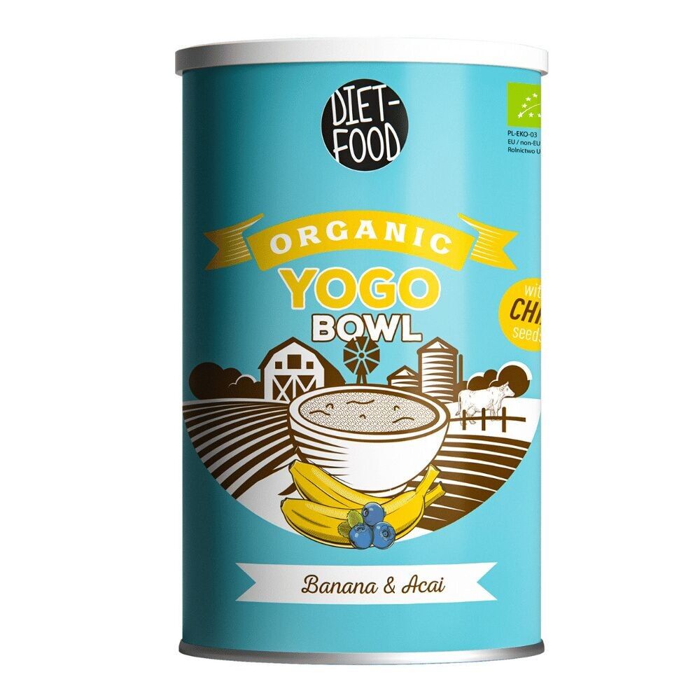 Buy wholesale Bio yogo bowl with chia - banana & acai - kraft tube 500 g