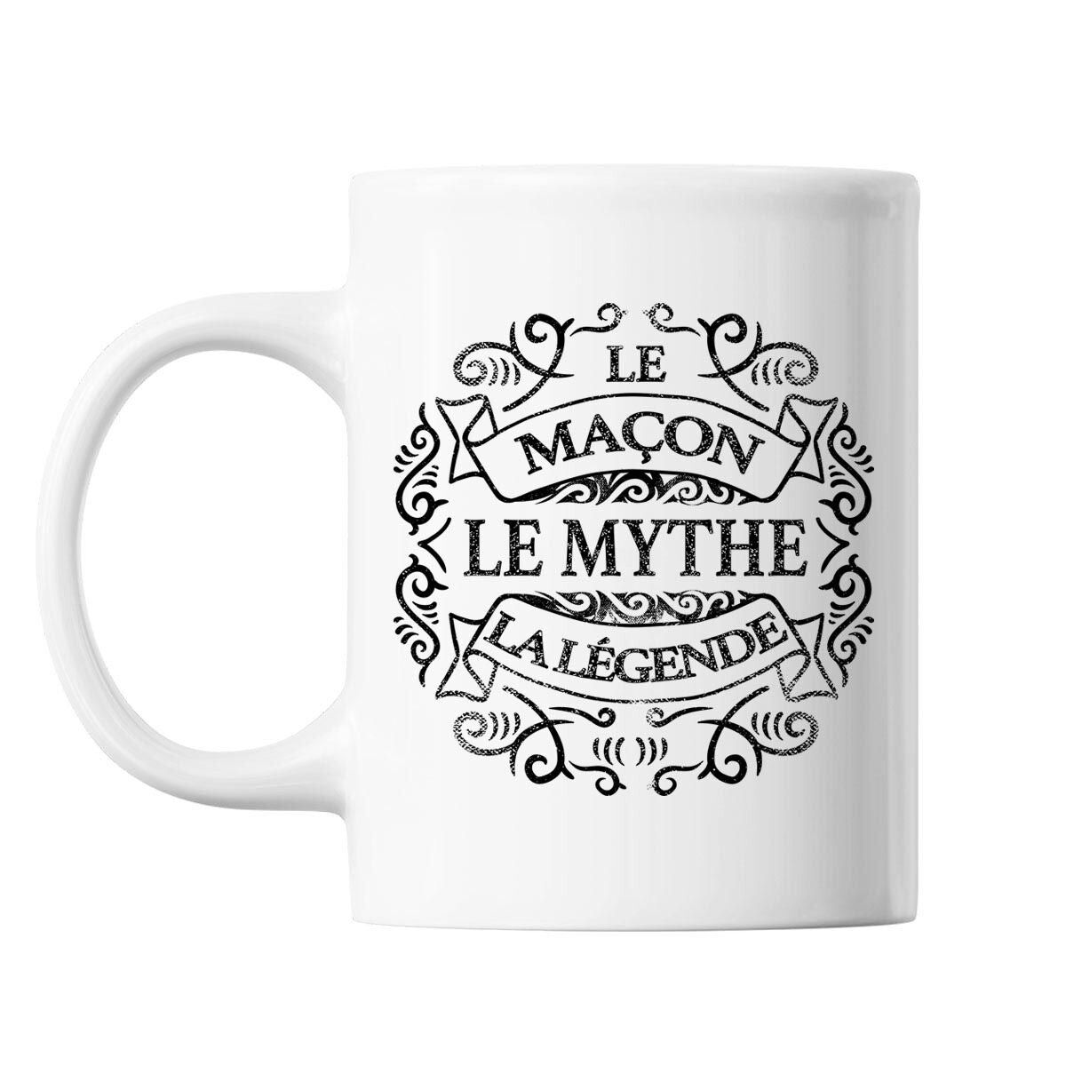 Achat Mug Maçon Le Mythe la Légende blanc en gros