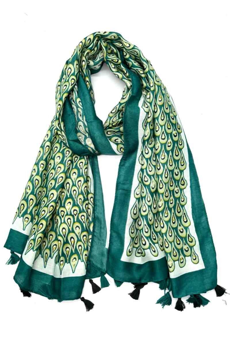 Achat Foulard pompon motif goutte d'eau en gros
