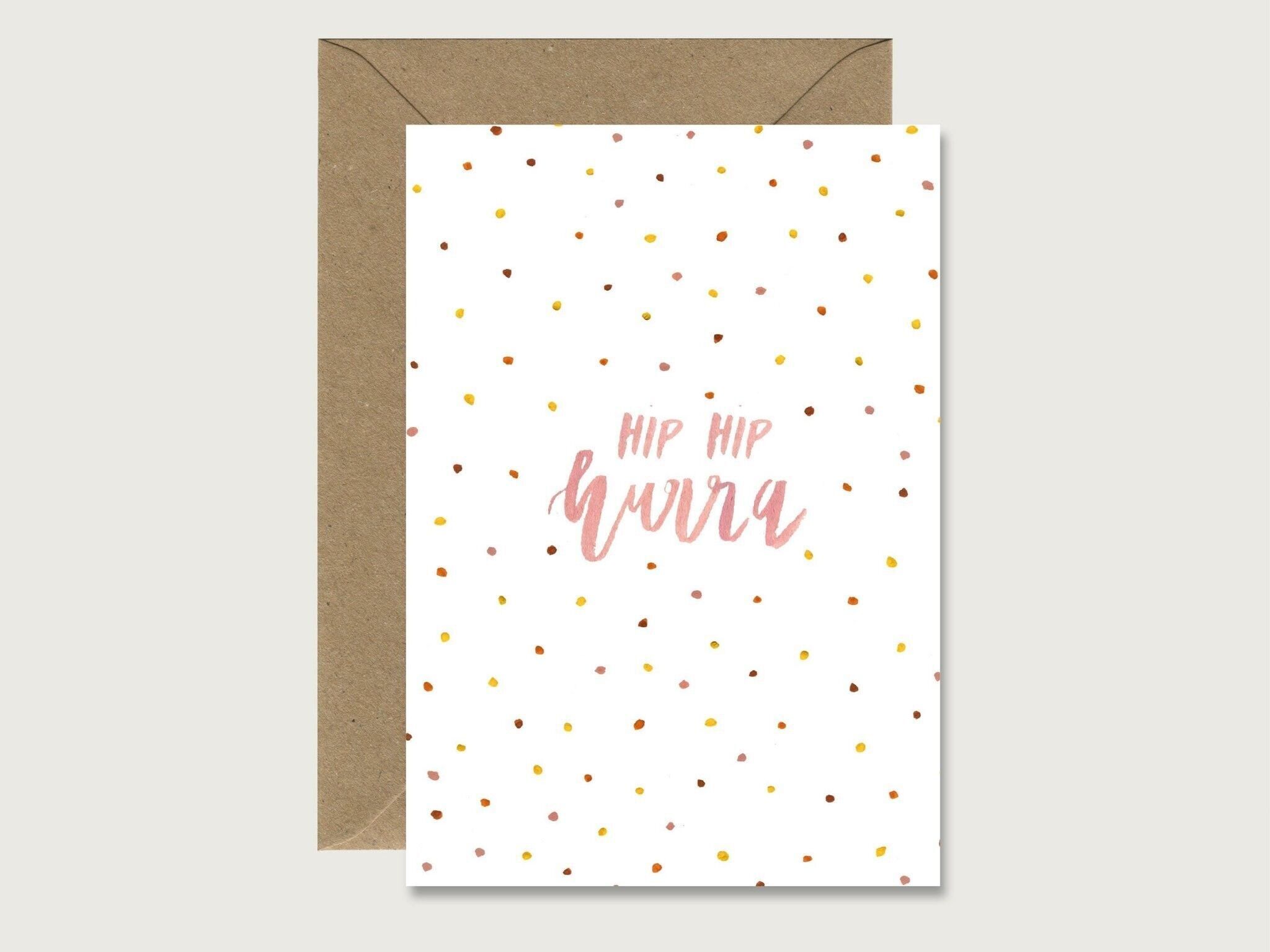Kaufen Sie Neutrale Karte "HIP HIP HURRA" Geburtstag Grußkarte ...