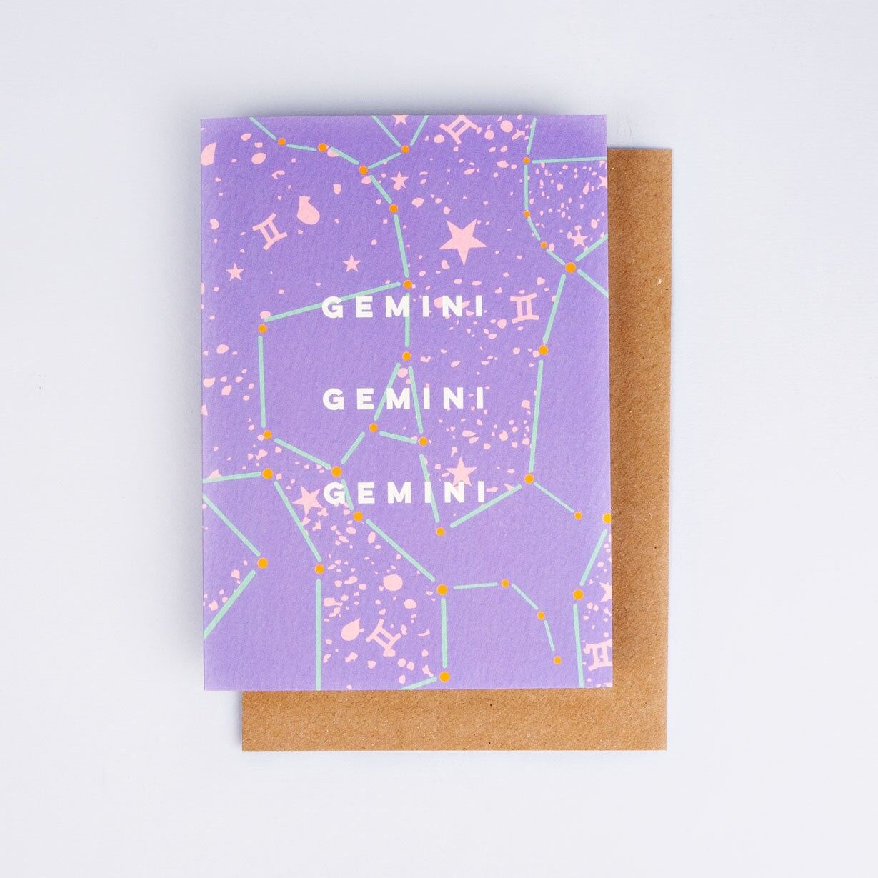 Buy wholesale Cosmic Gemini Astro Birthday Card