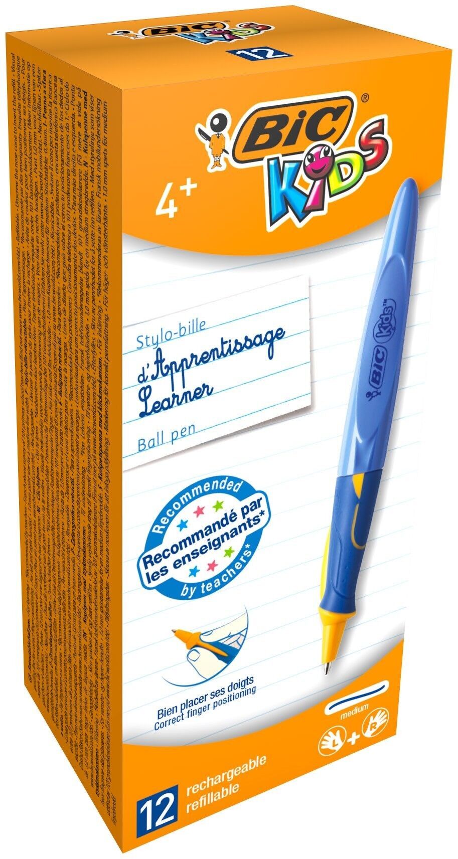 Buy wholesale Box of 12 BIC Kids Ball Pen Twist System learning pens (blue)