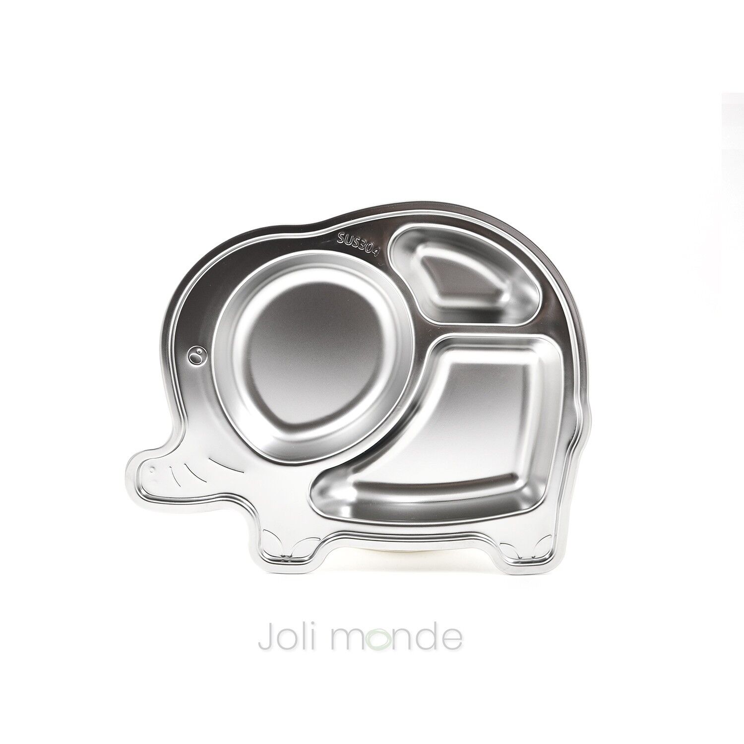 Achat EL l'éléphant - Assiette compartimentée inox plateau repas enfant ...